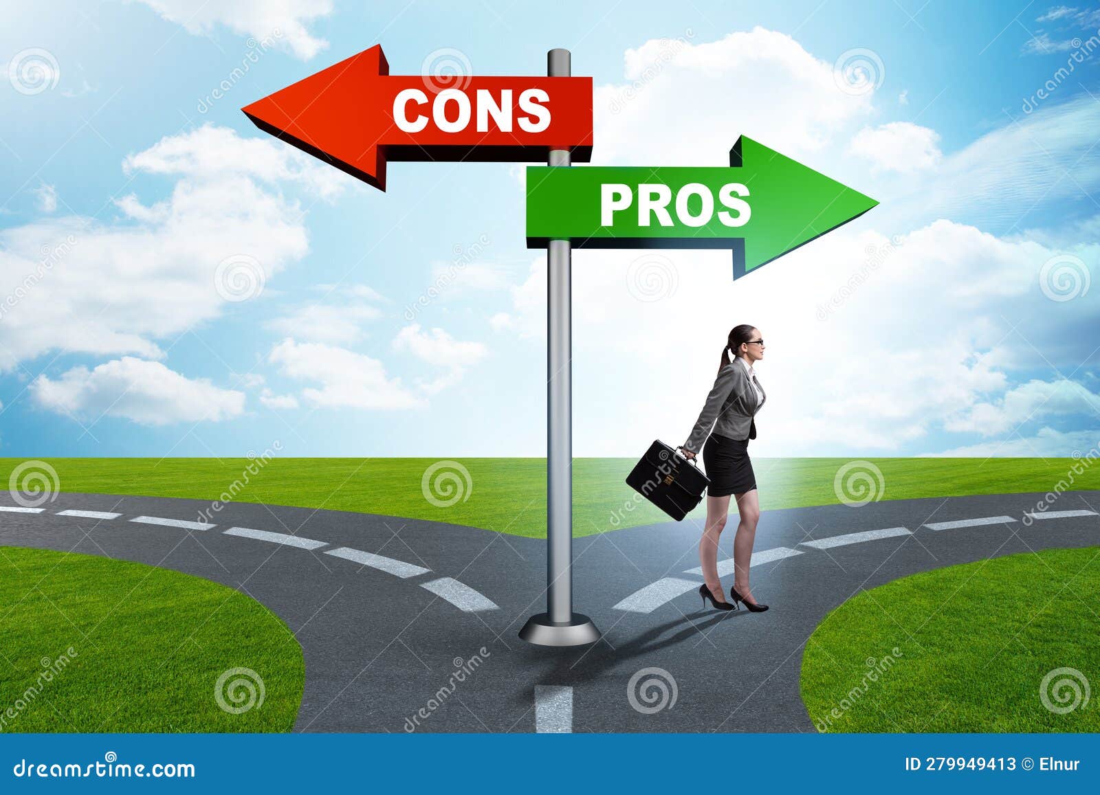Concept of Choosing Pros and Cons Stock Image - Image of disadvantage ...
