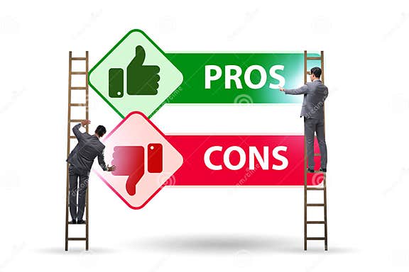 Concept of Choosing Pros and Cons Stock Illustration - Illustration of ...
