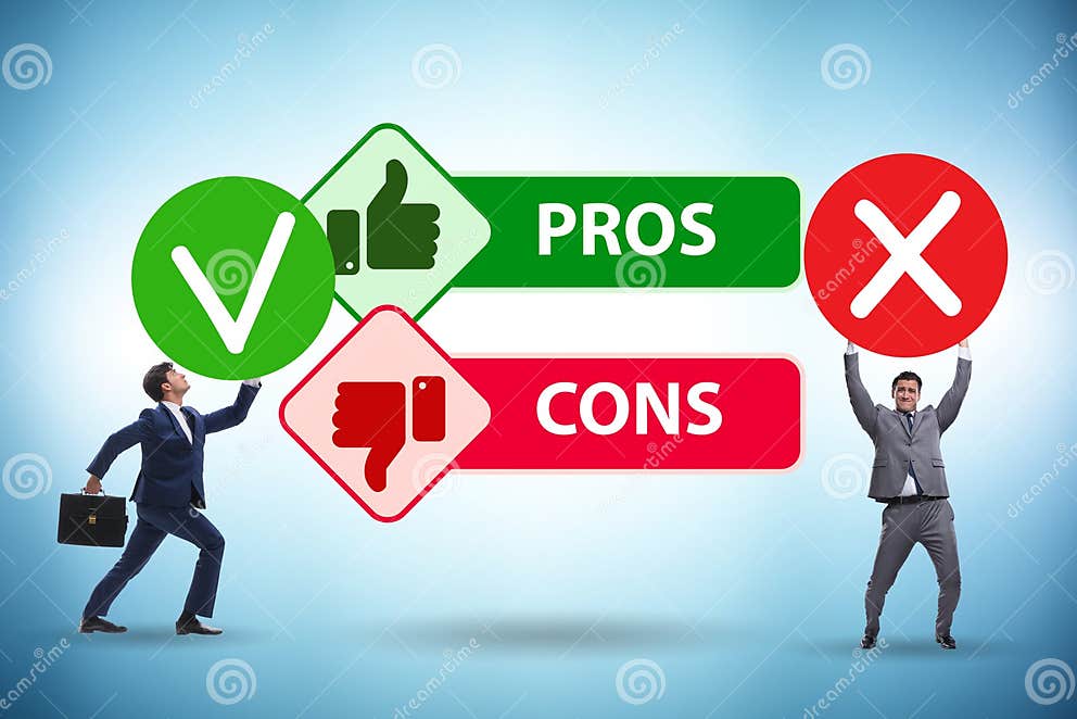Concept of Choosing Pros and Cons Stock Photo - Image of dilemma ...