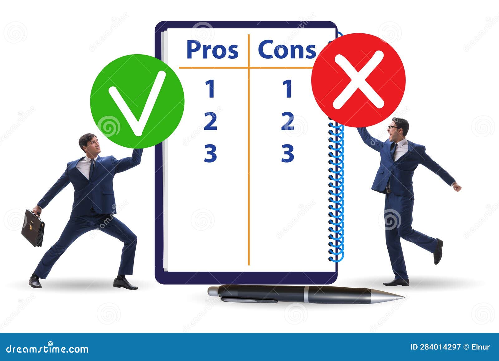 Concept of Choosing Pros and Cons Stock Image - Image of good ...
