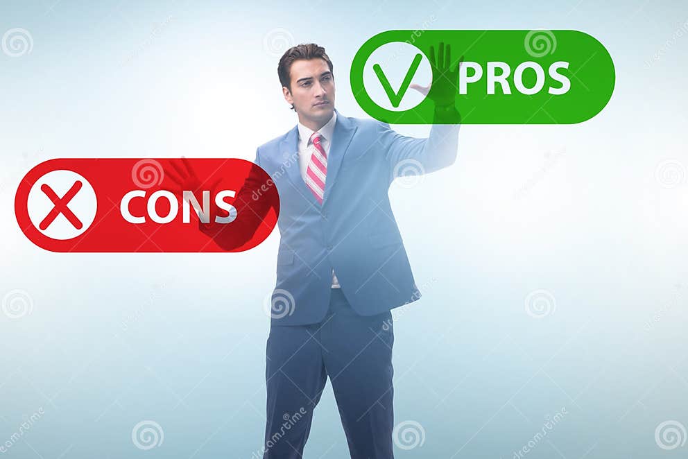 Concept of Choosing Pros and Cons Stock Photo - Image of plus, problem ...