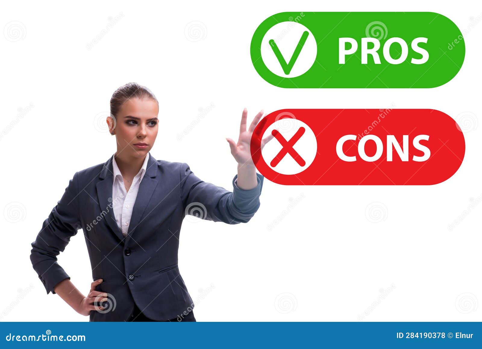 Concept of Choosing Pros and Cons Stock Photo - Image of compromise ...