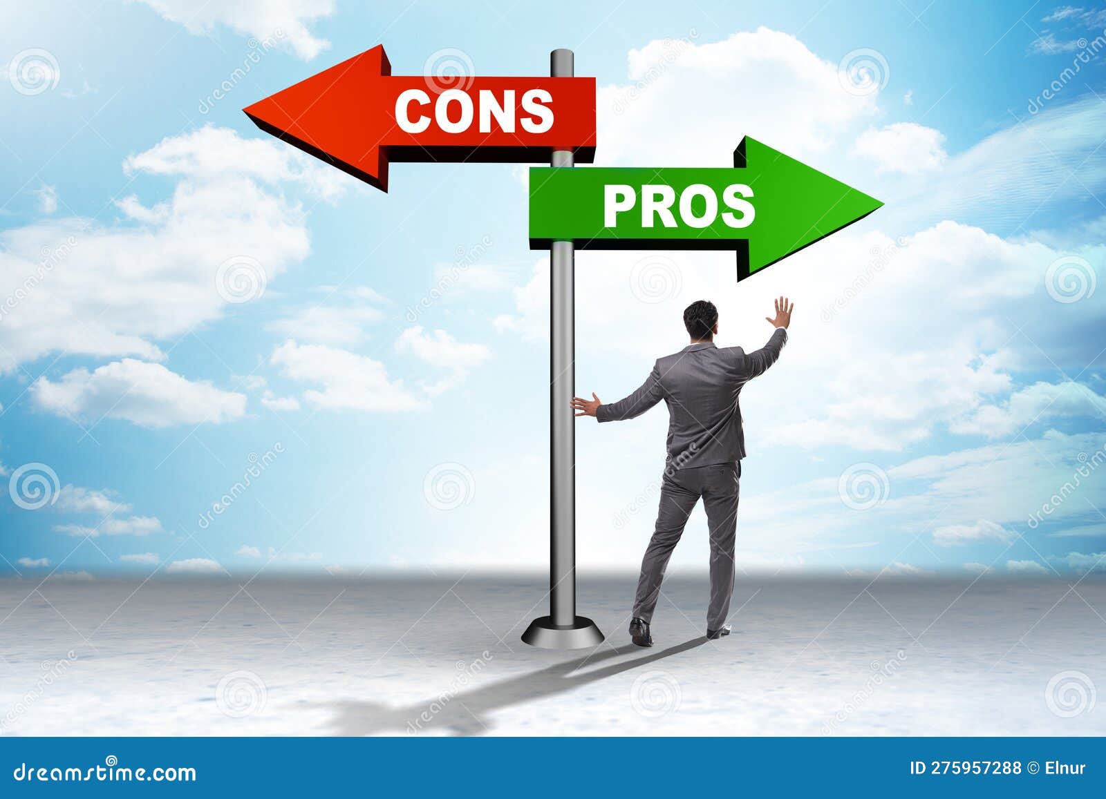 Concept of Choosing Pros and Cons Stock Photo - Image of minus, problem ...