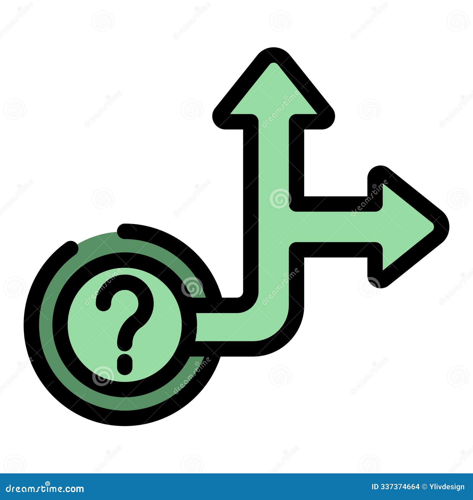 Question Mark Presenting Different Directions with Arrows Pointing Up ...