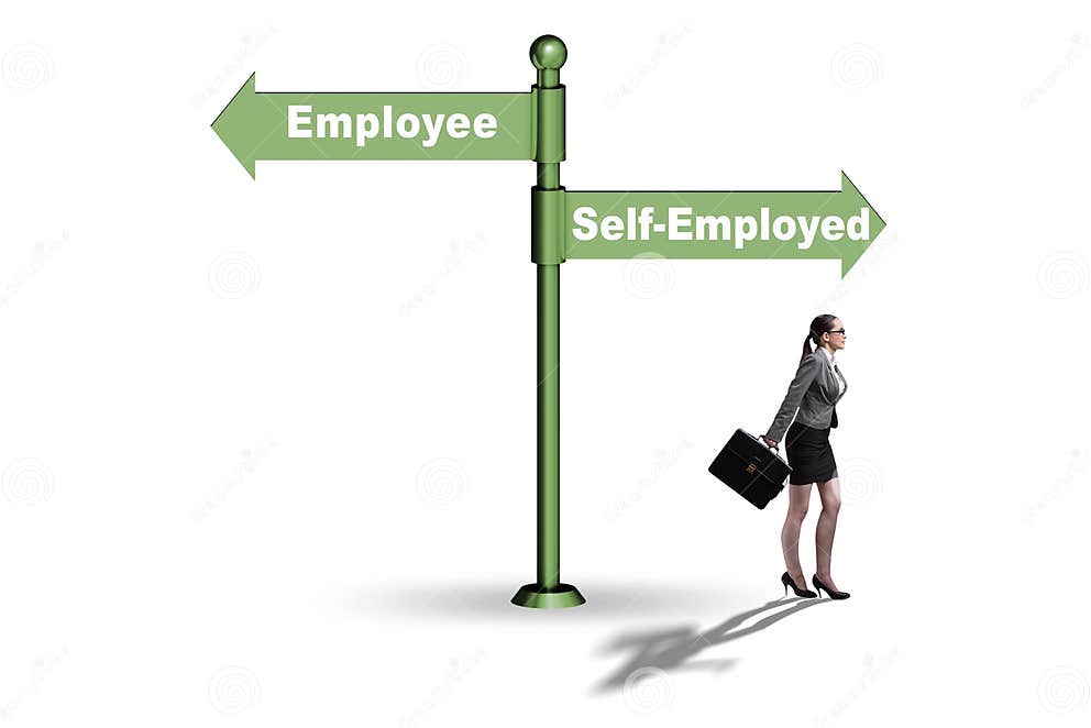 Concept of Choosing Self-employed Versus Employment Stock Image - Image ...