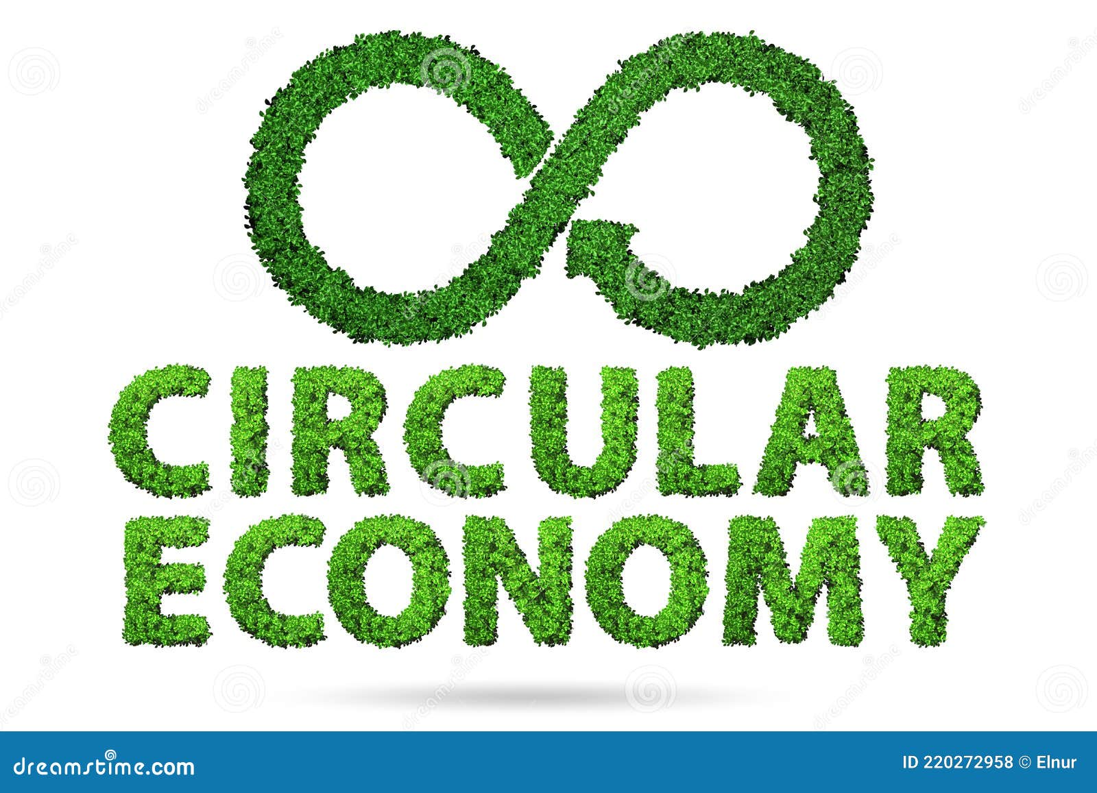 Concept of Circular Economy - 3d Rendering Stock Illustration ...
