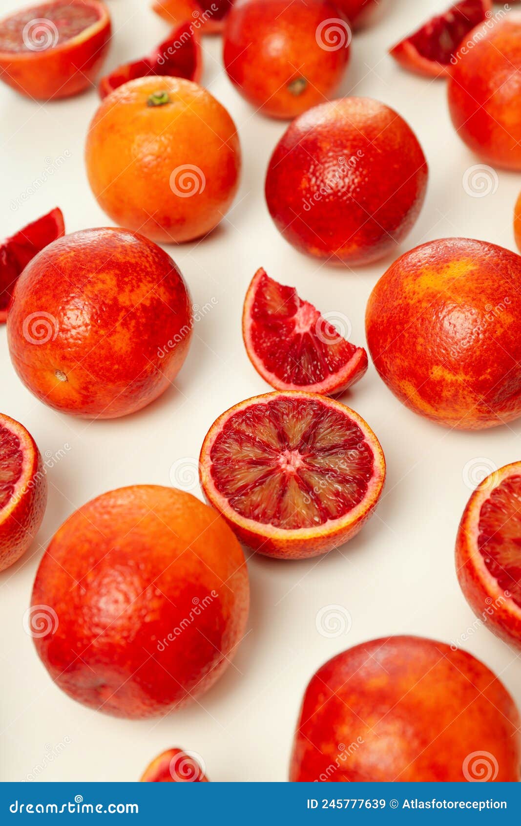 Concept of Citrus with Red Orange on White Background Stock Image ...