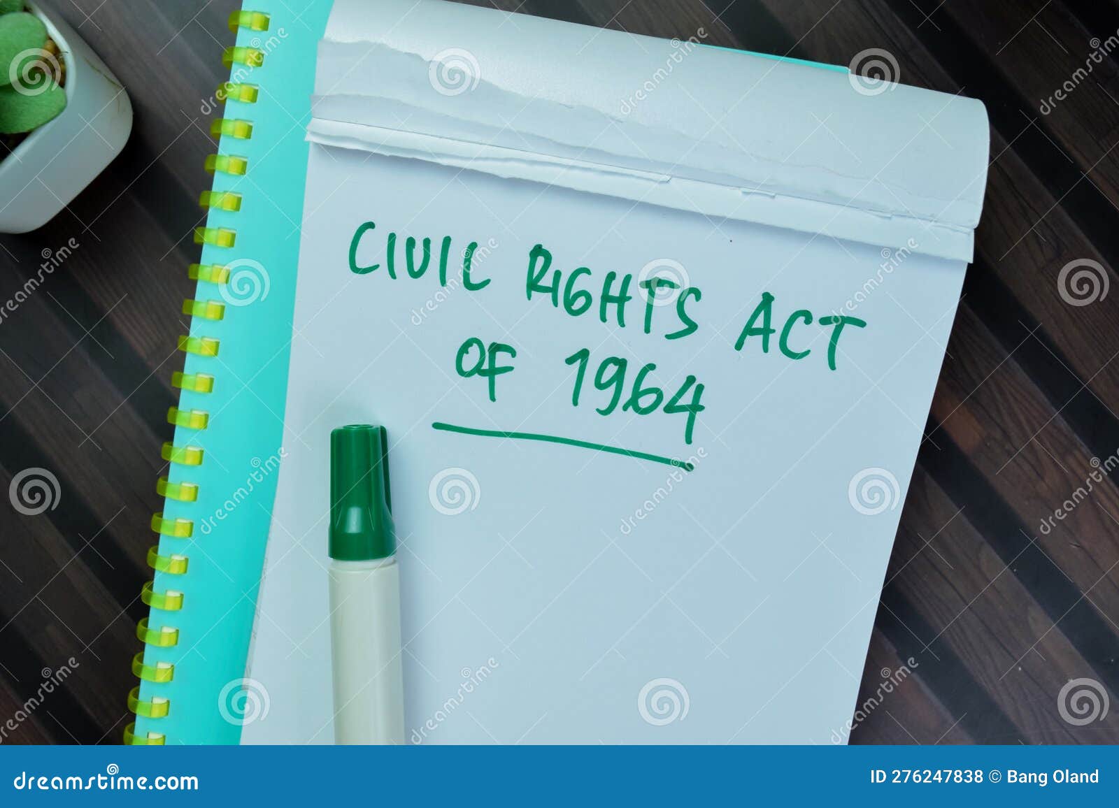 Concept of Civil Rights Act of 1964 Write on Paperwork Isolated on ...