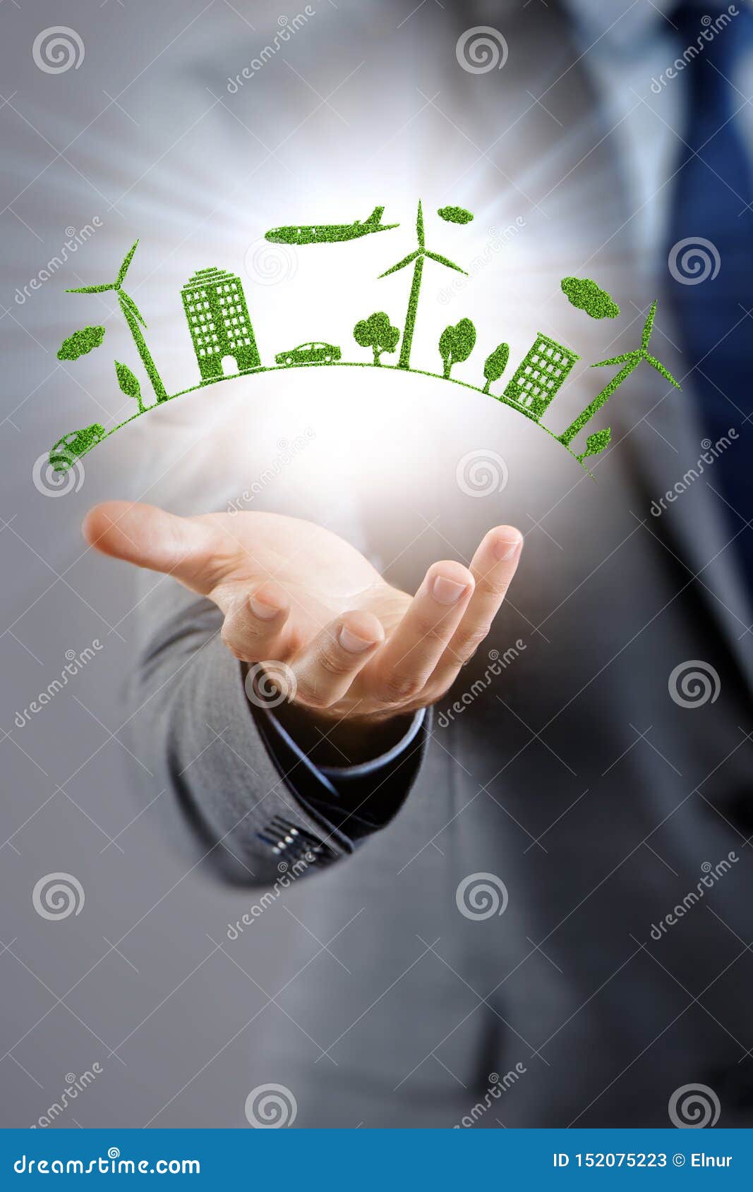 Concept of Clean Energy and Environmental Protection Stock Image ...