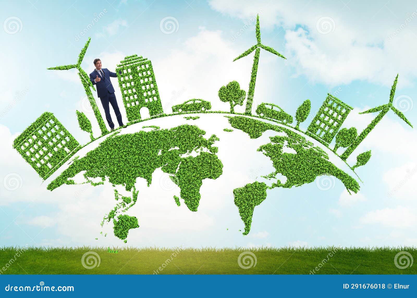 Concept of Clean Energy and Environmental Protection Stock Photo ...