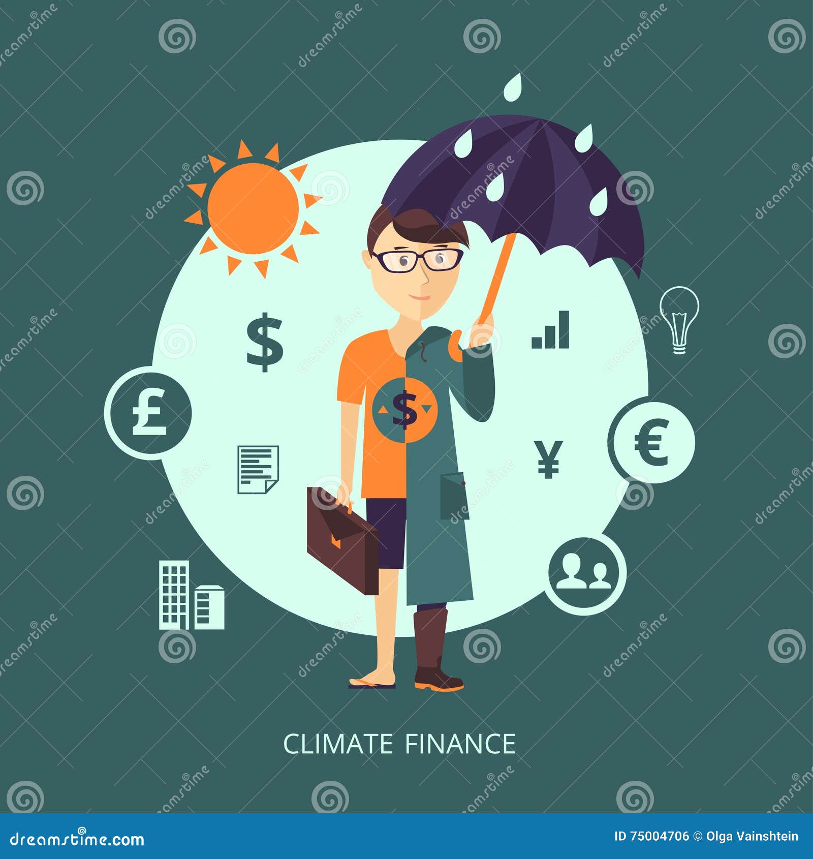 Concept of Climate finance stock vector. Illustration of loss - 75004706
