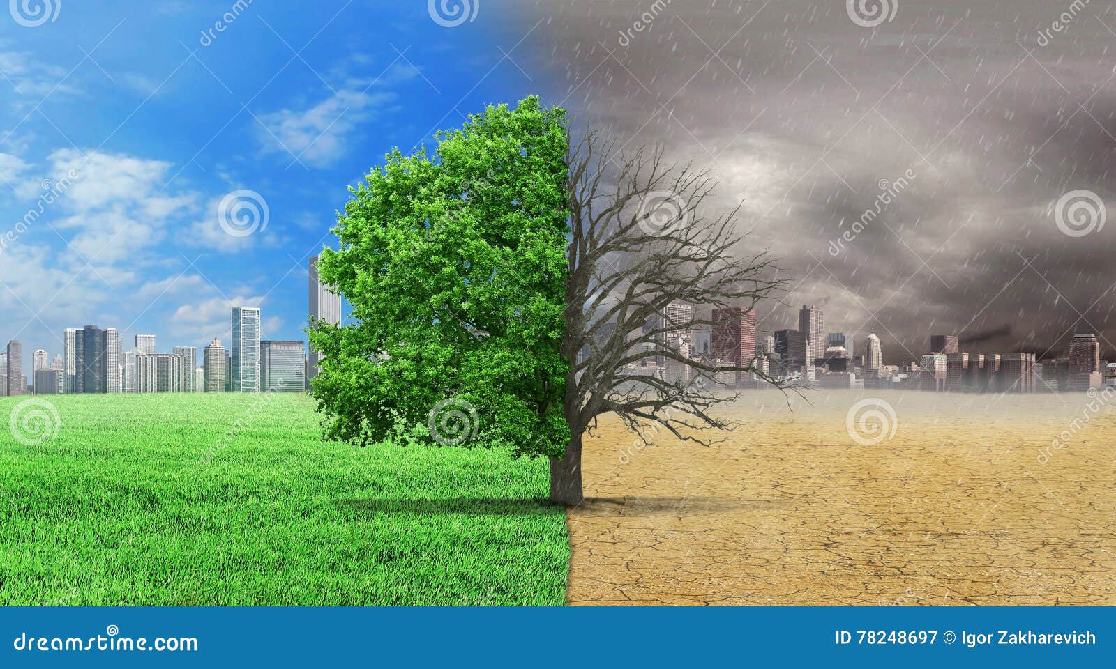 The Concept of Climate Has Changed. Stock Illustration - Illustration ...