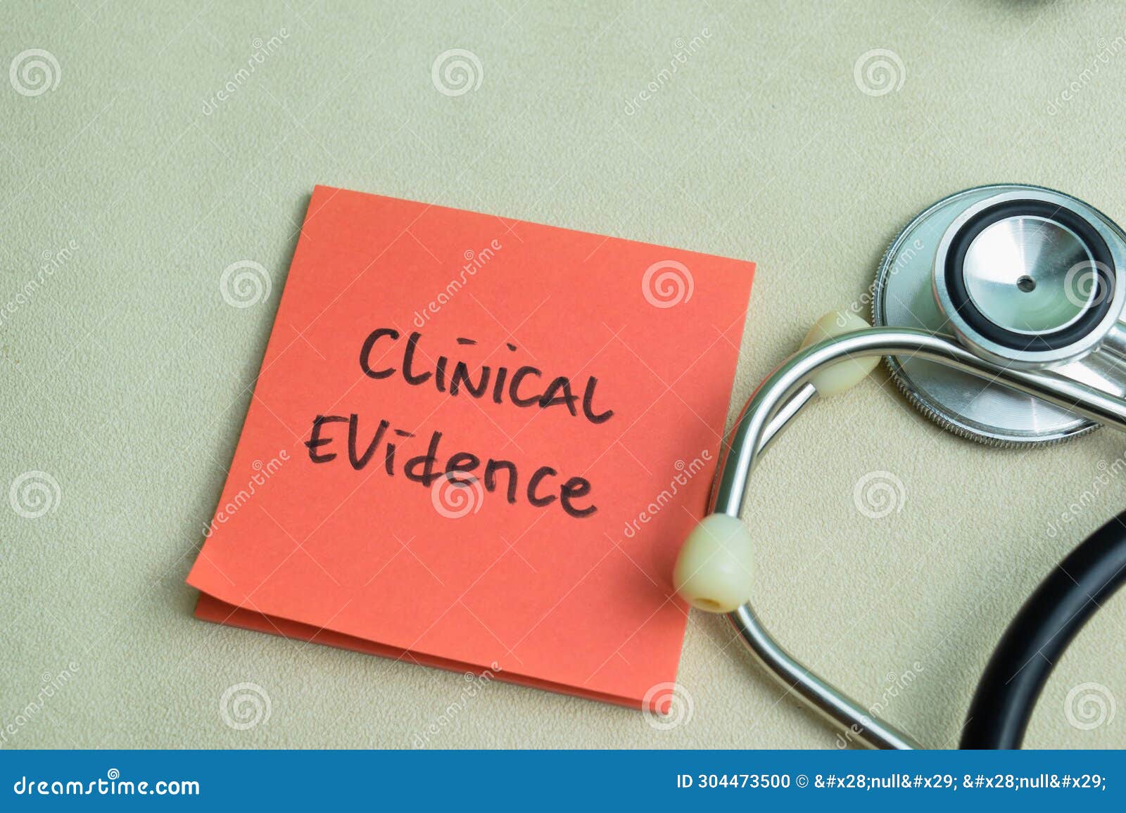 Concept of Clinical Evidence Write on Sticky Notes with Stethoscope ...