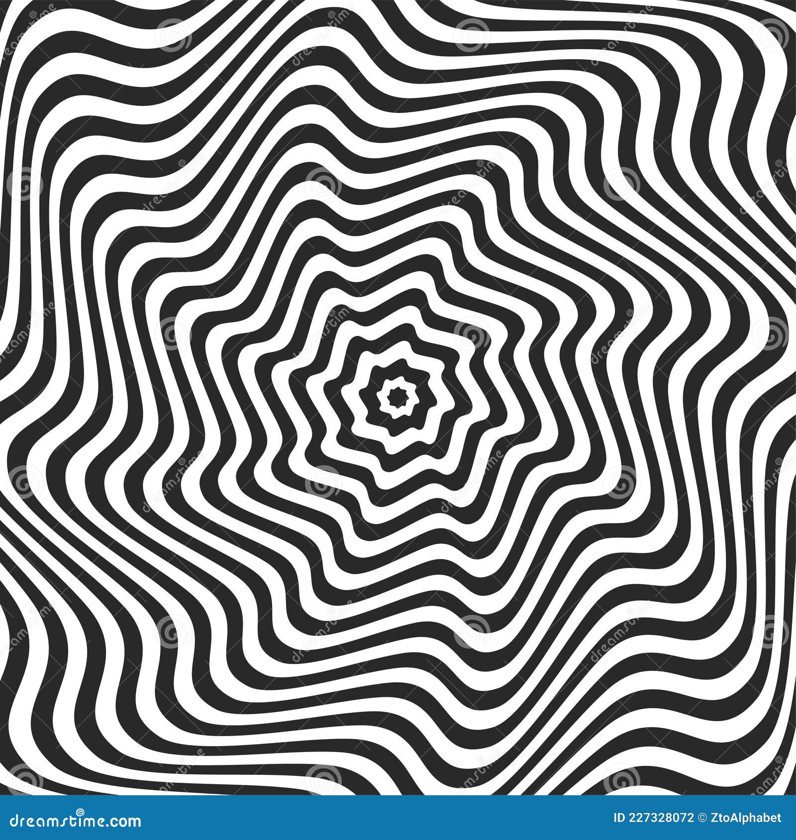 Optical Illusion Octagon Art Pattern Stock Vector - Illustration of ...