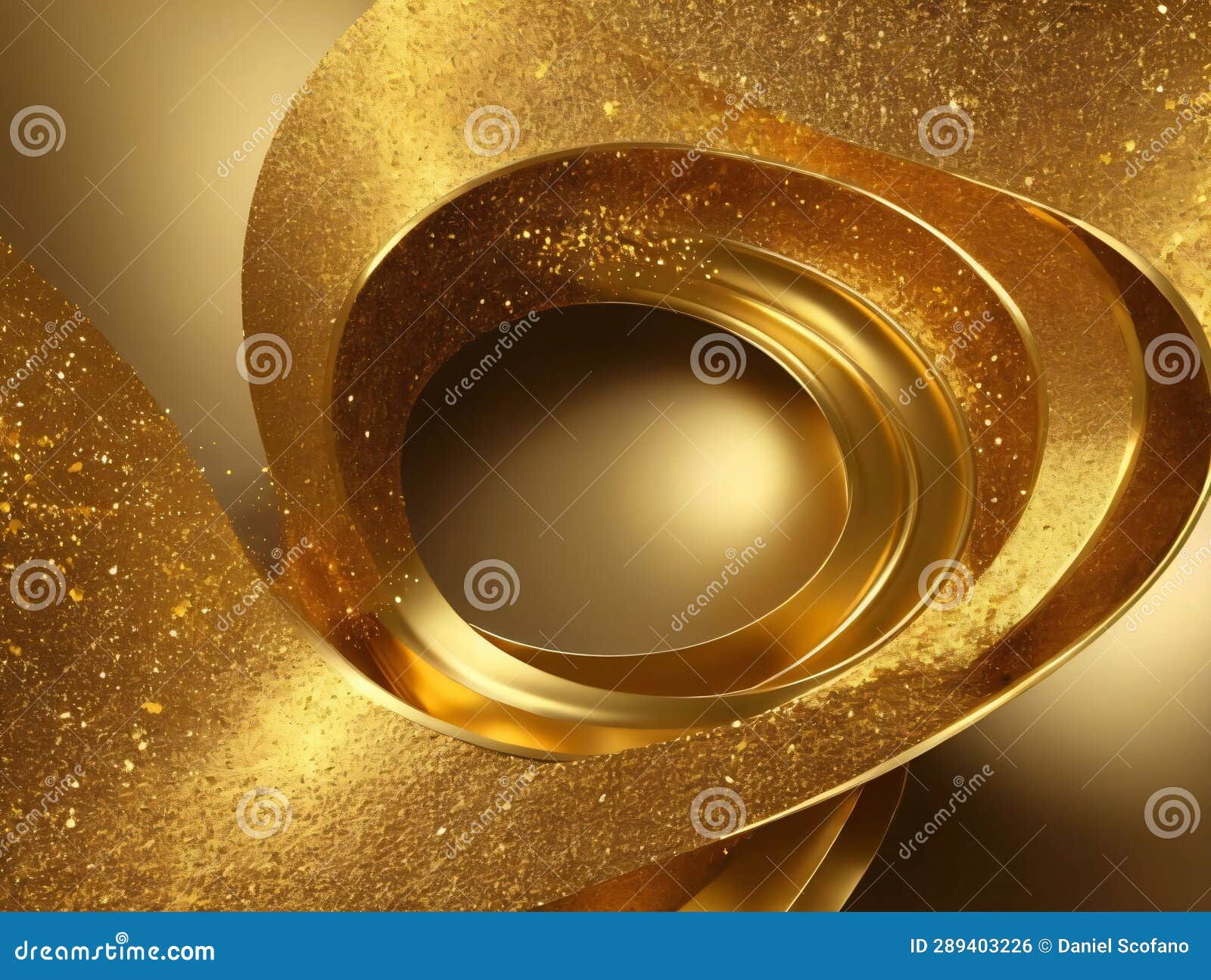 A Close Up of a Gold Metal Object. Generative AI Stock Illustration ...