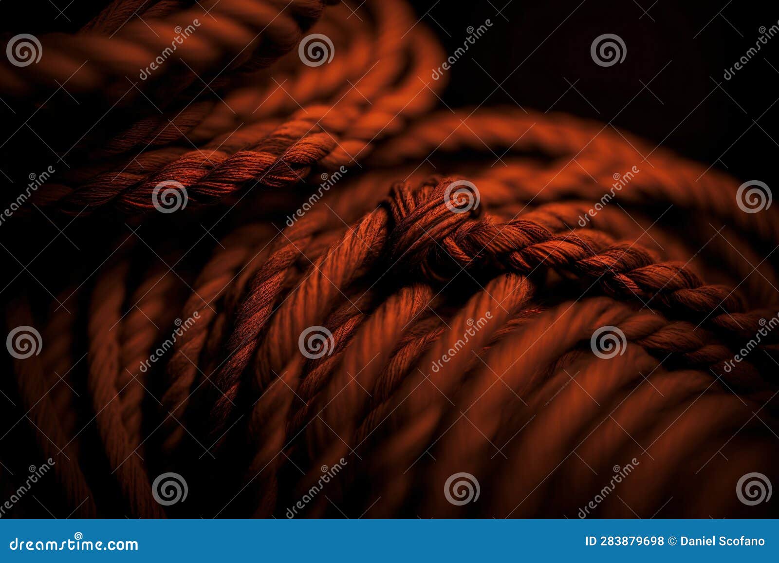 A Close Up of a Rope on a Black Background. Generative AI Stock ...