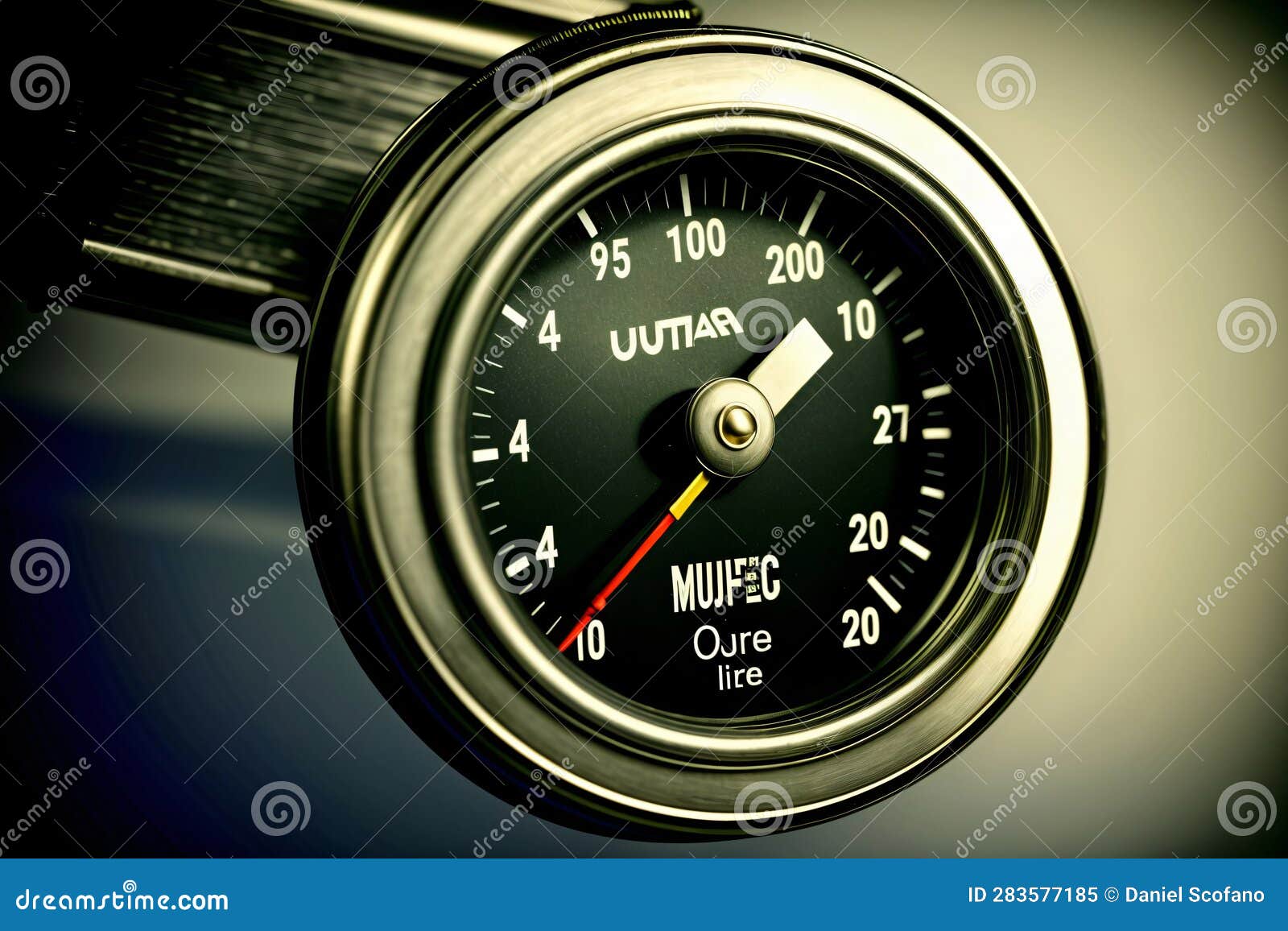 A Close Up of a Speedometer on a Pole. Generative AI Stock Illustration ...