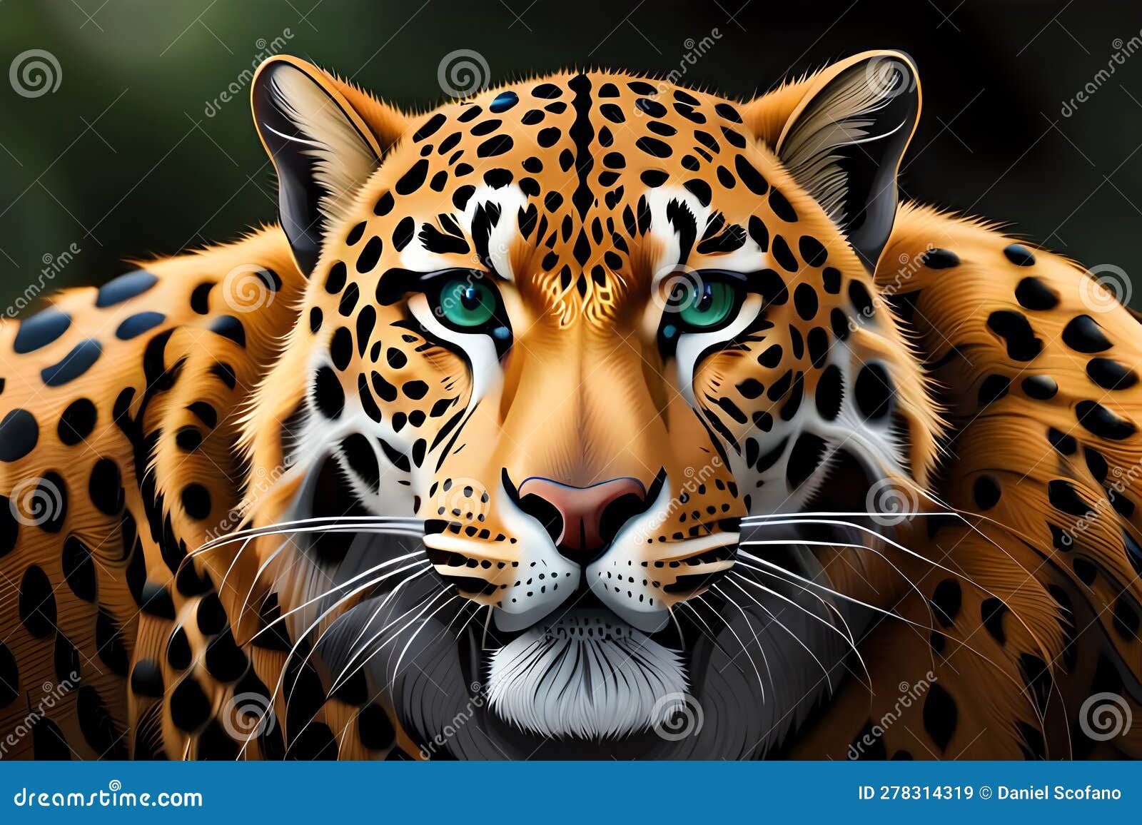 Closeup Shot of a Sri Lankan Leopard Made with. Generative AI Stock ...