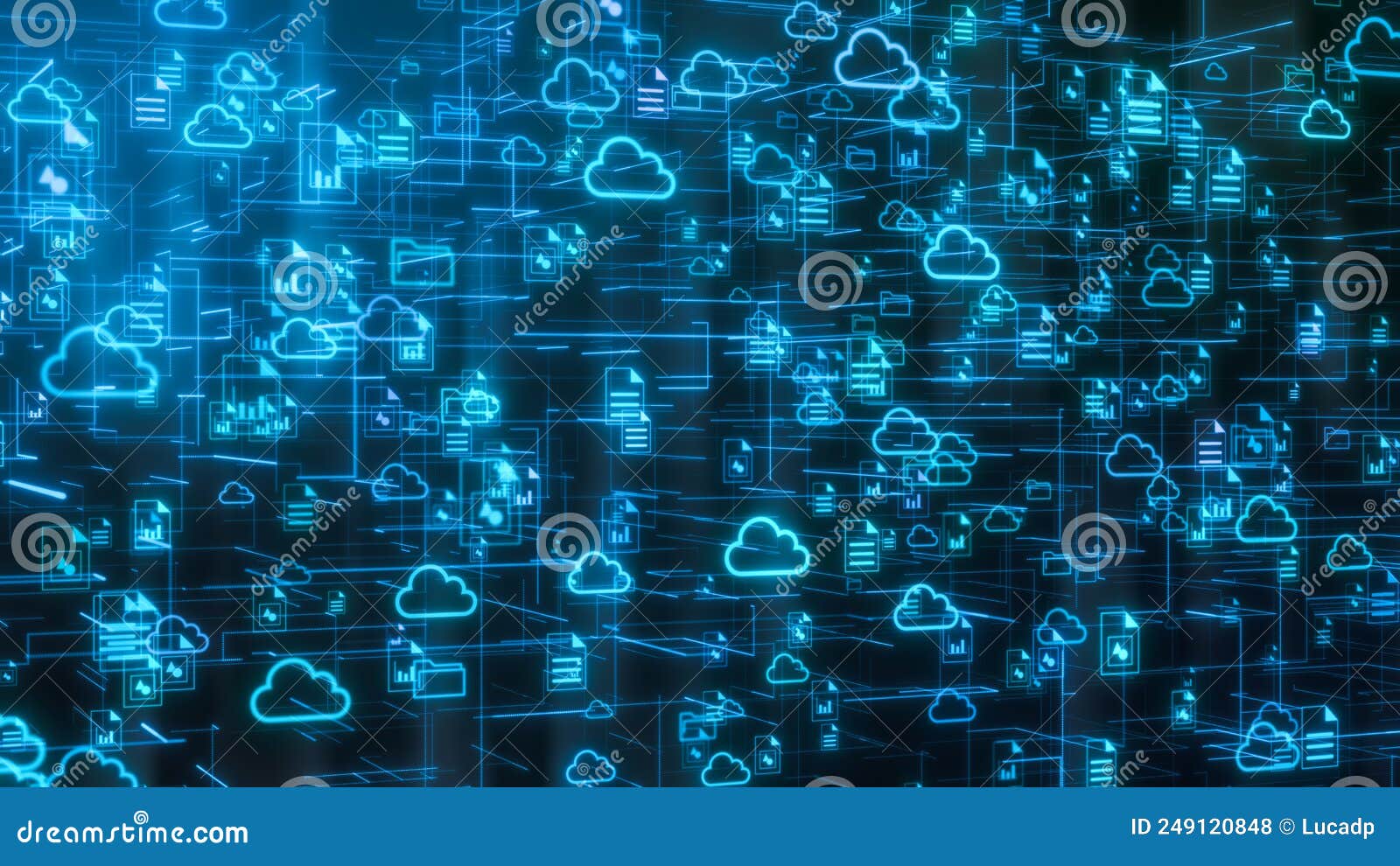 Concept of cloud computing stock illustration. Illustration of storage - 249120848