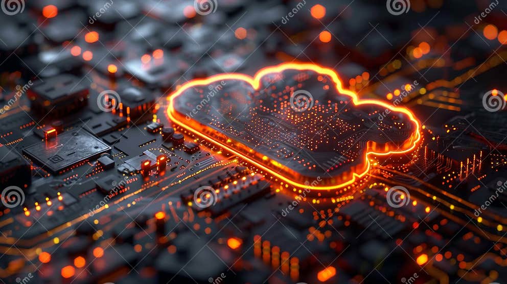 The Concept of Cloud Computing is Based on Abstract Technology. Stock ...