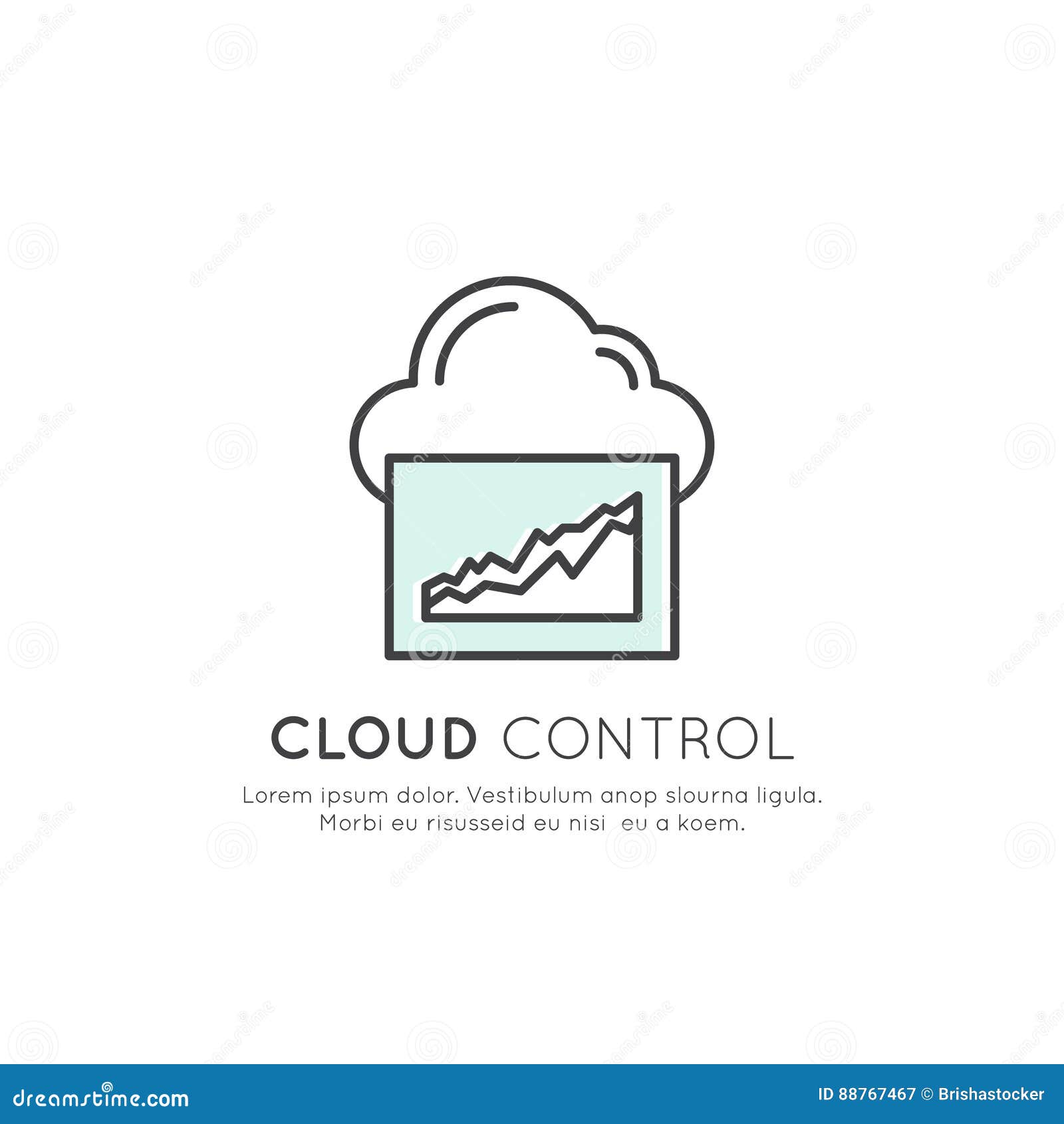 Concept of Cloud Control Management, API, Network Connection, Secure ...