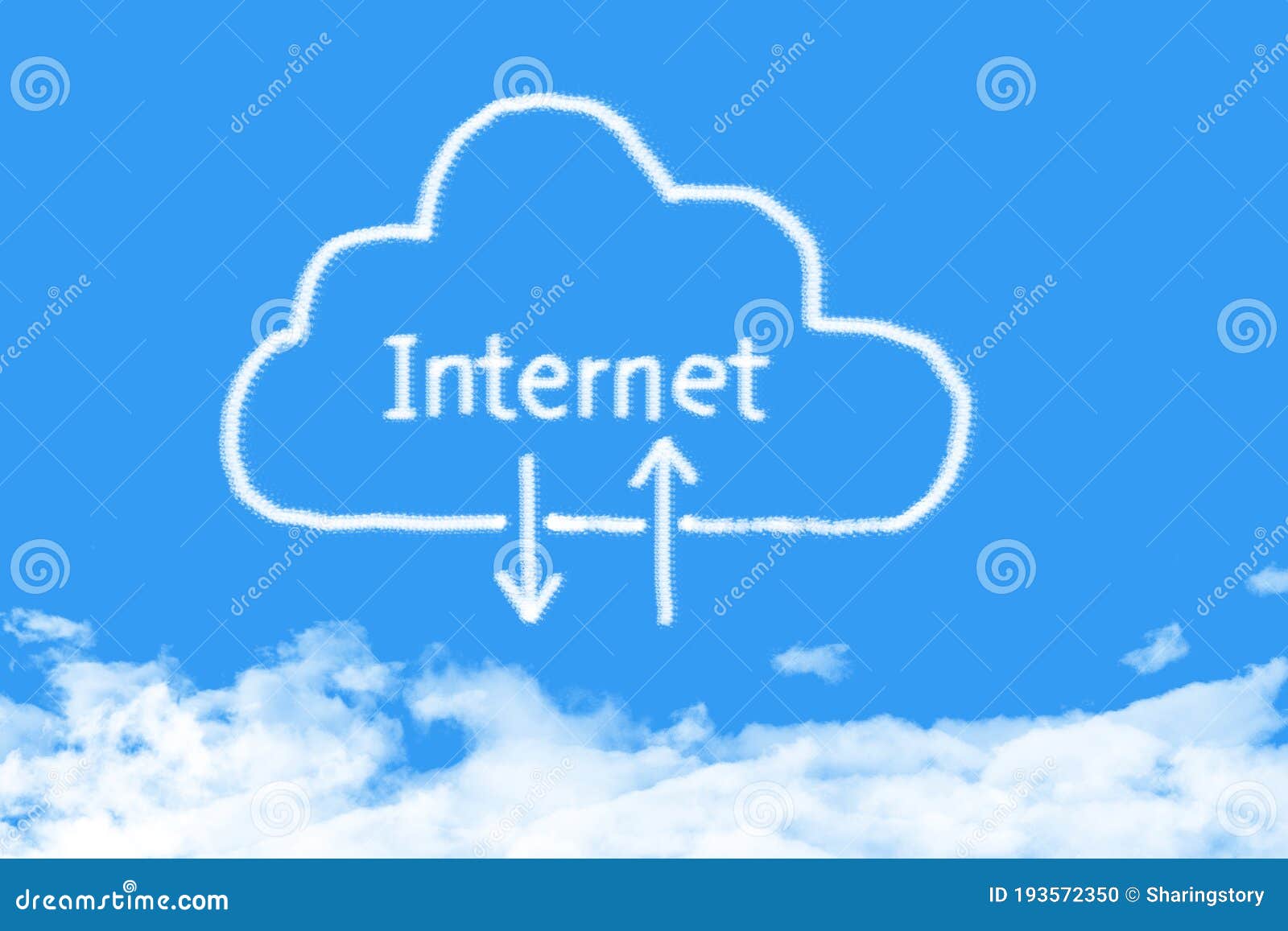 Concept Cloud Internet Shape Stock Photo - Image of computing, upload ...