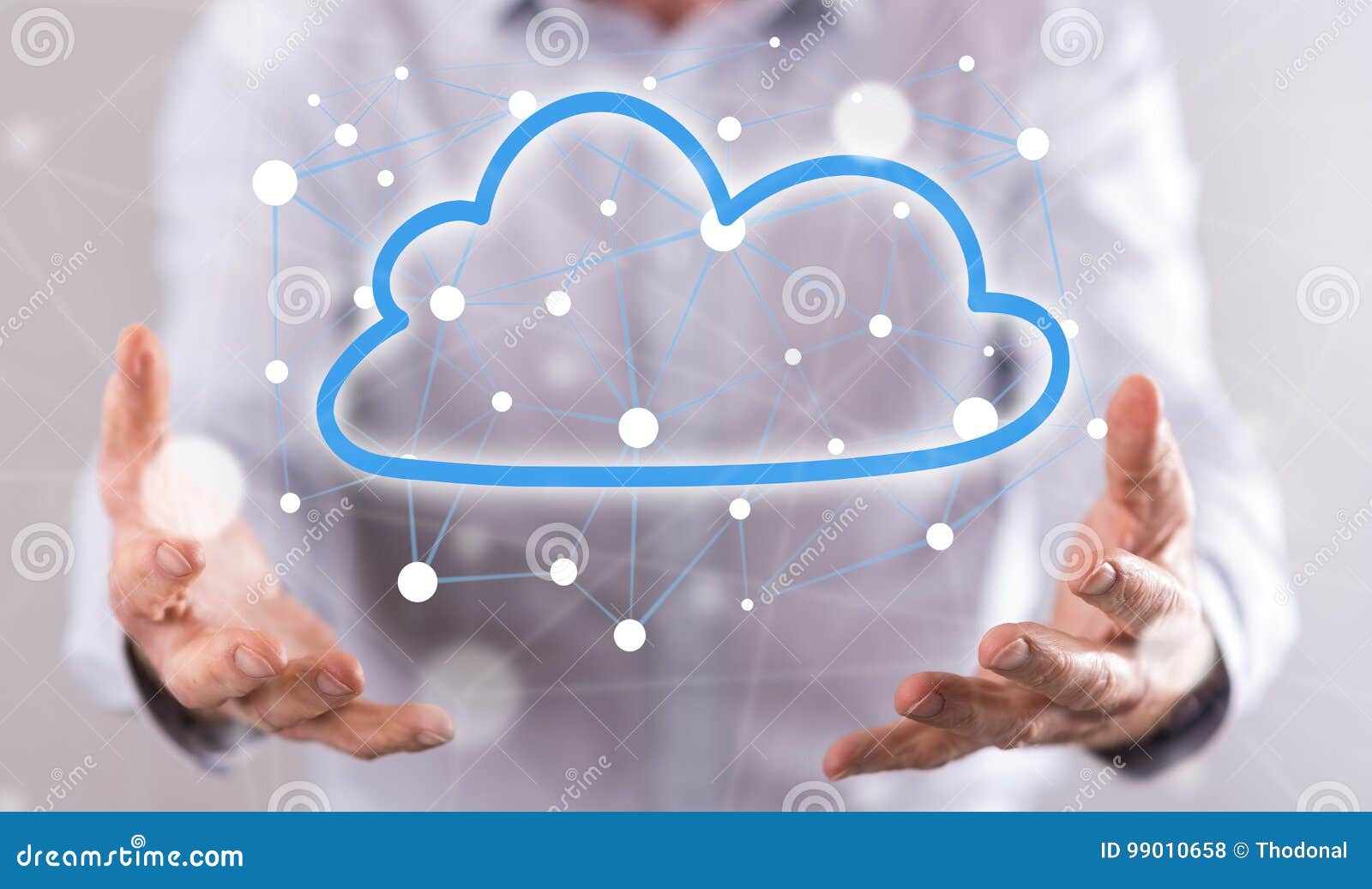 Concept of Cloud Networking Stock Photo - Image of server, data: 99010658