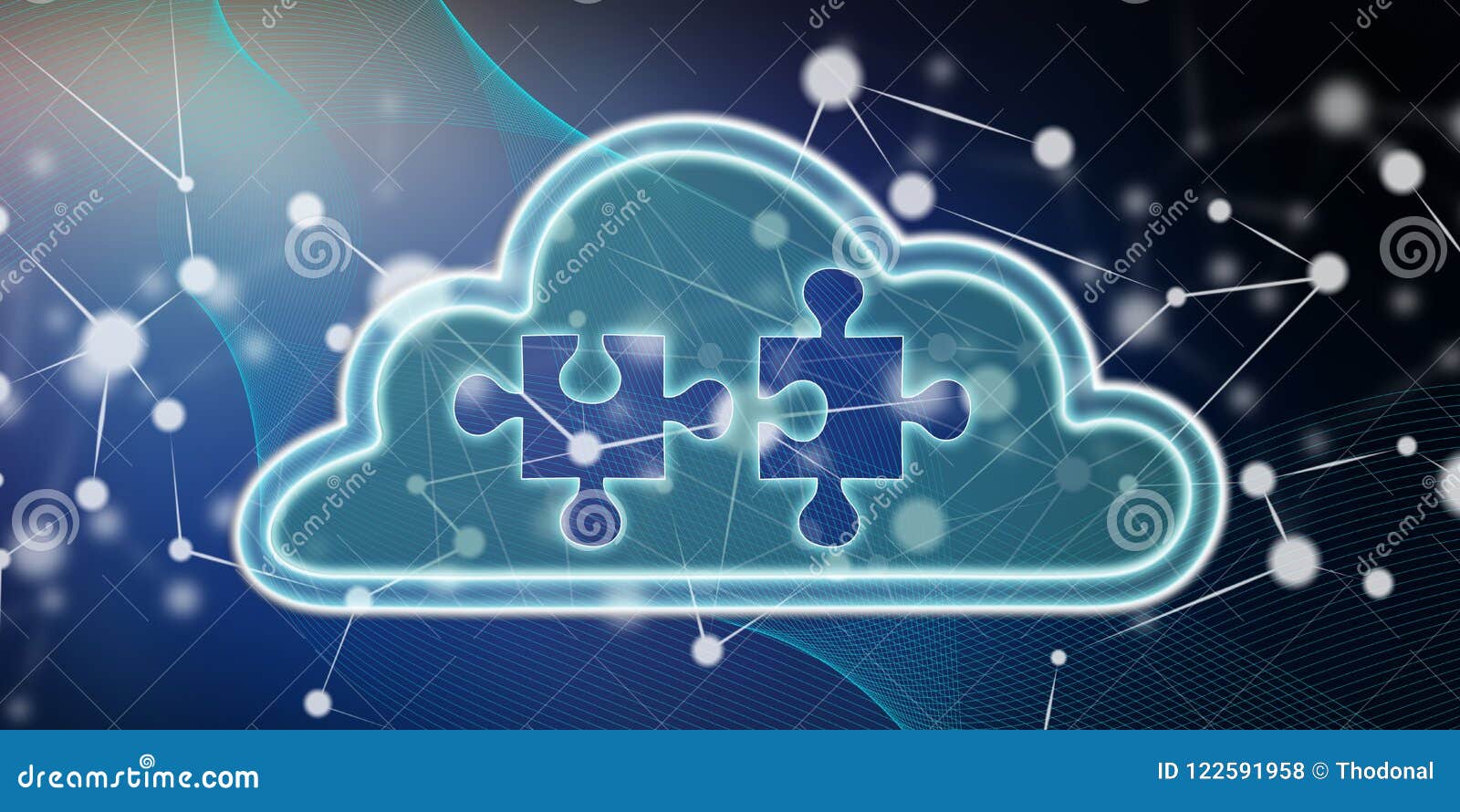 Concept of Cloud Networking Stock Illustration - Illustration of ...