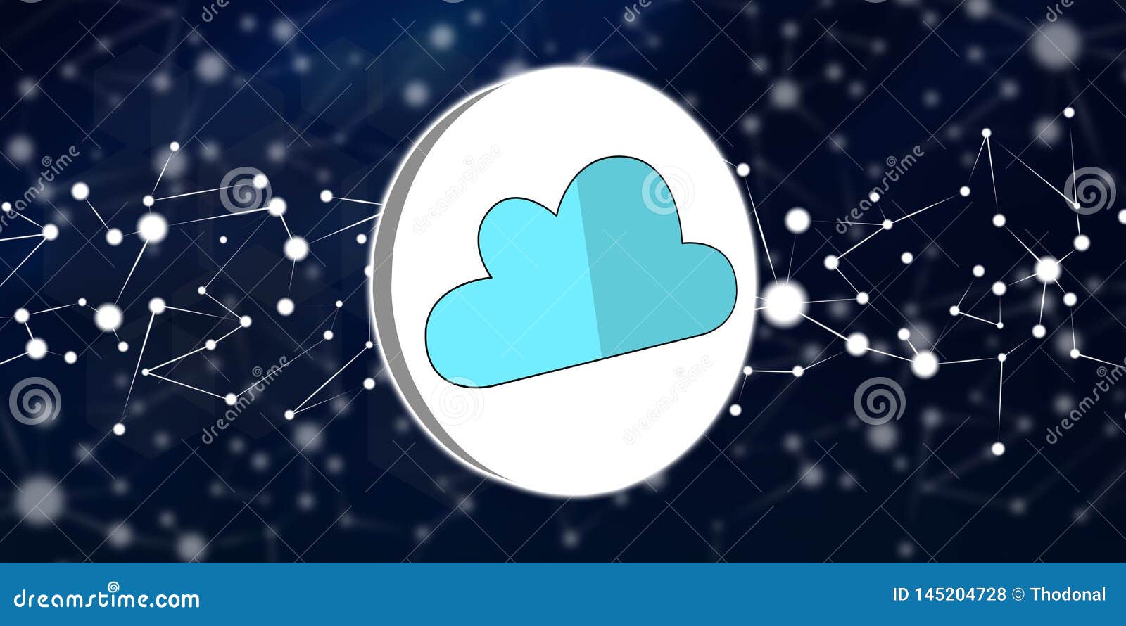 Concept of Cloud Networking Stock Illustration - Illustration of online ...