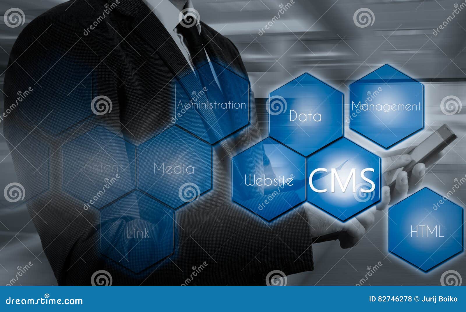 The Concept of Cms Content Management System Website Administration ...