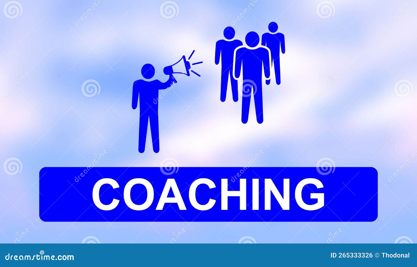 Concept of coaching stock illustration. Illustration of work - 265333326