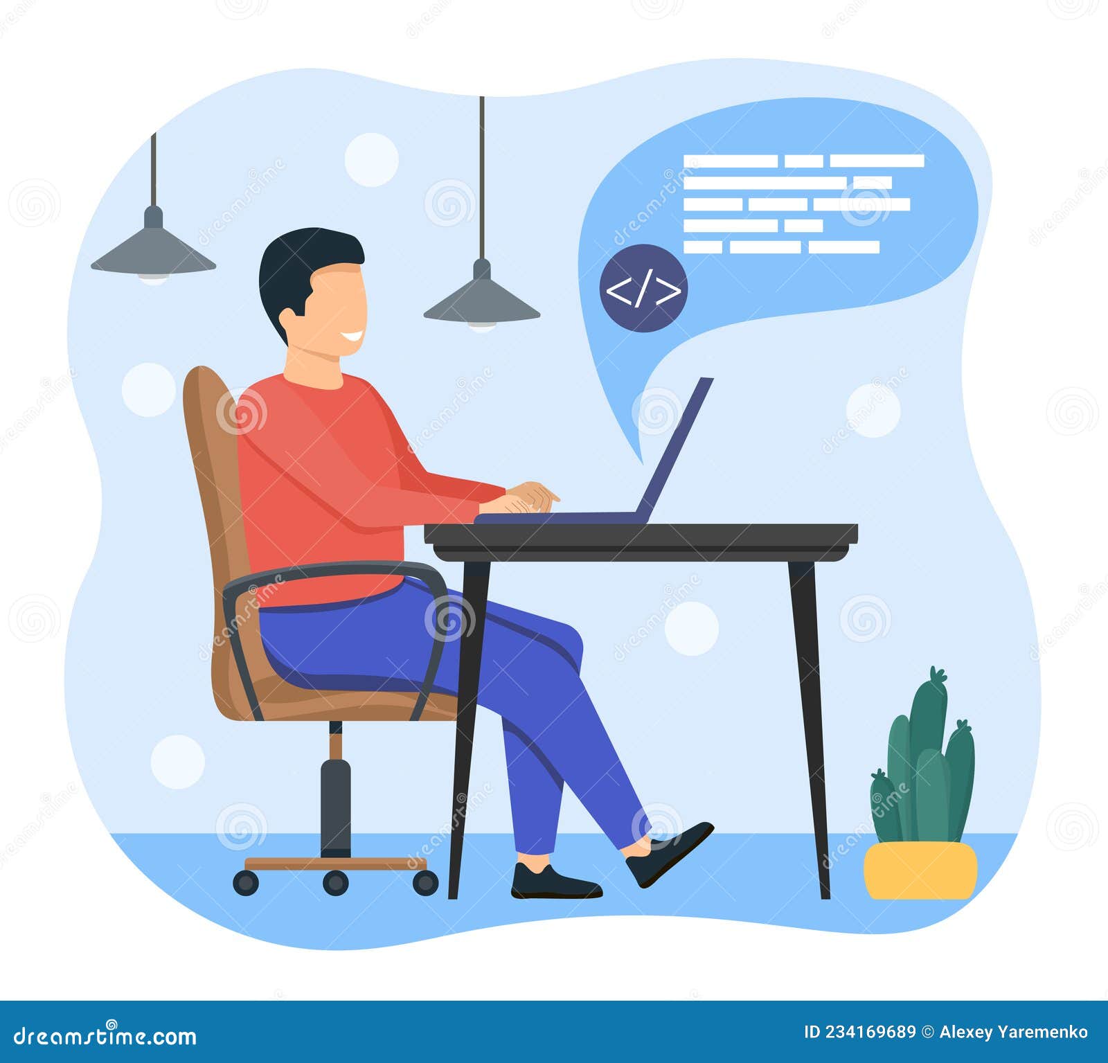 Concept of coding stock vector. Illustration of computer - 234169689