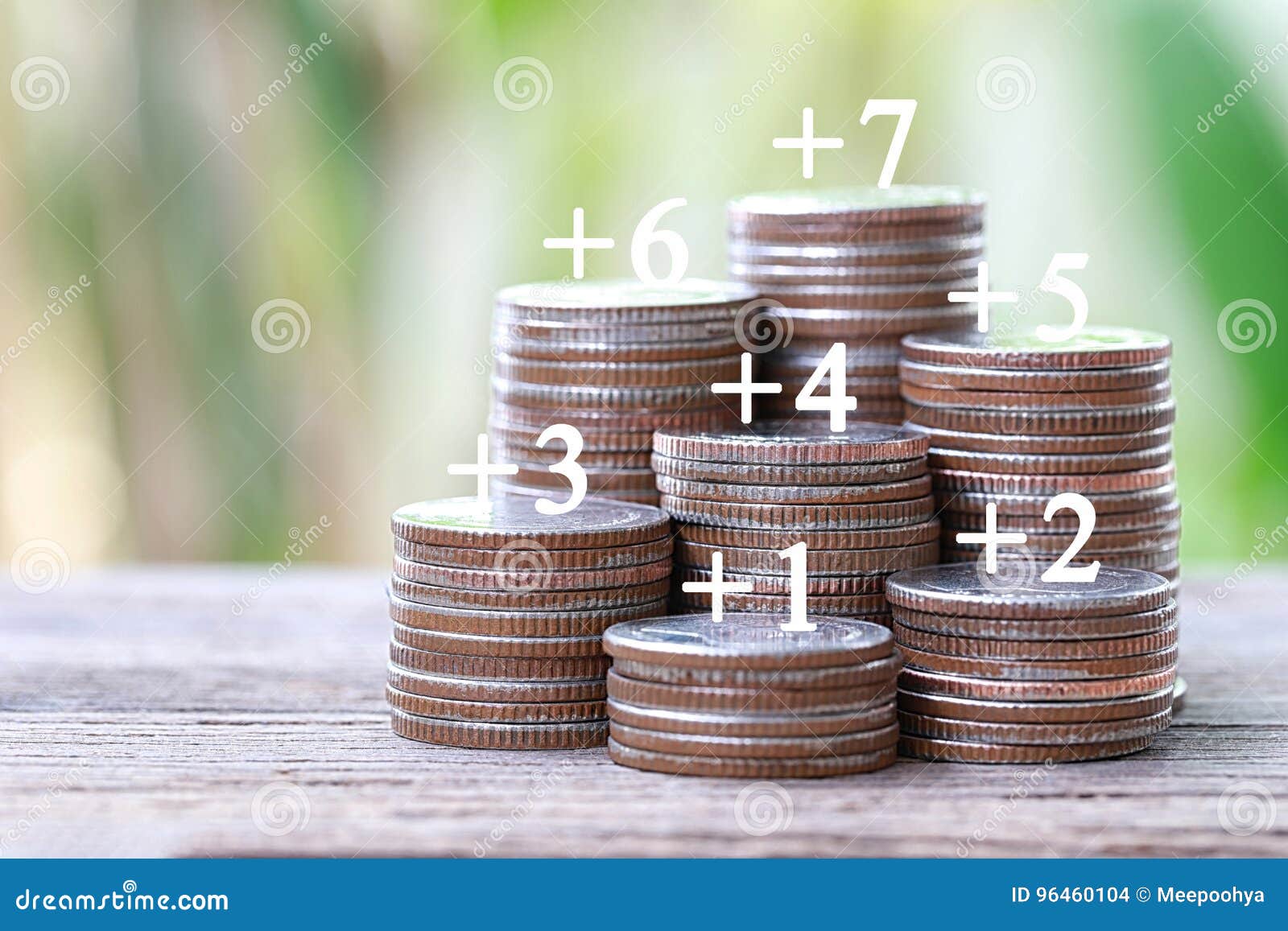 Concept of coins chart. stock photo. Image of profit - 96460104