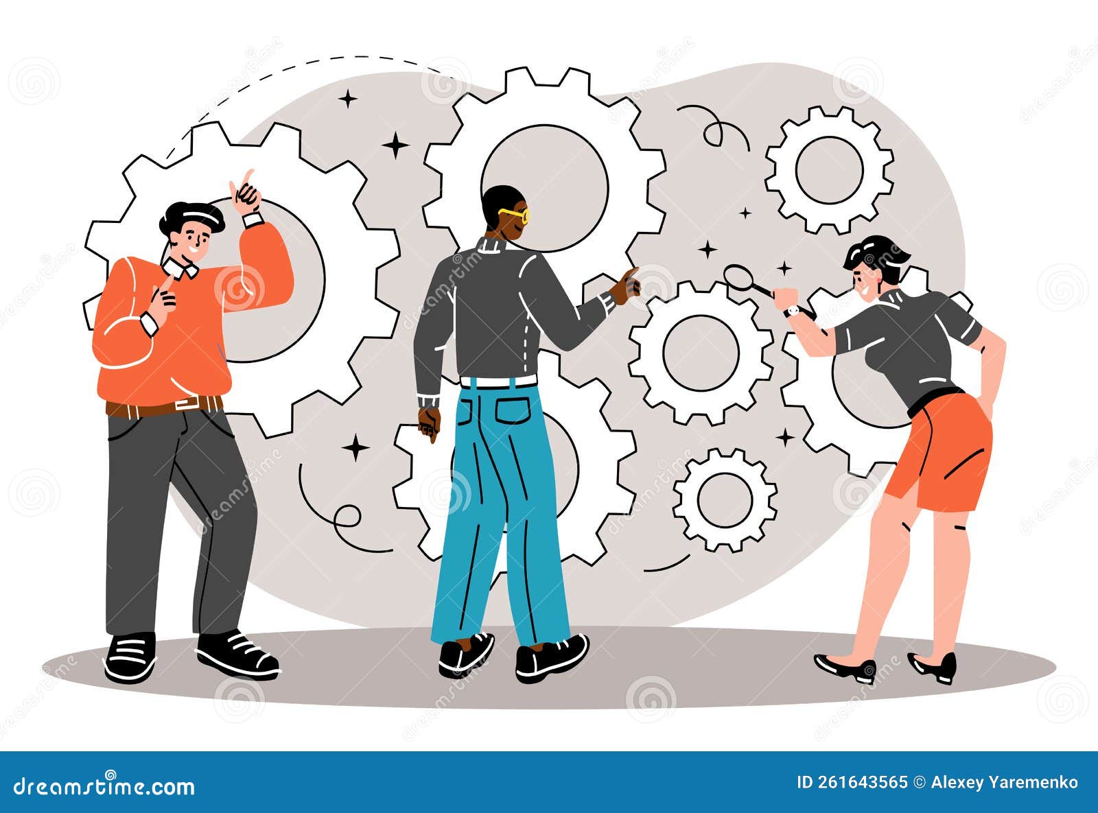 Concept of collaboration stock vector. Illustration of teamwork - 261643565