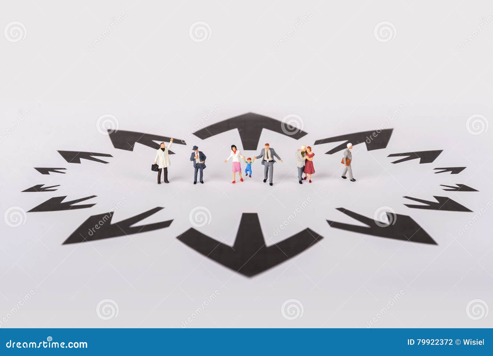 The Concept of a Collective Solution To Any Problem. Miniature Toy ...