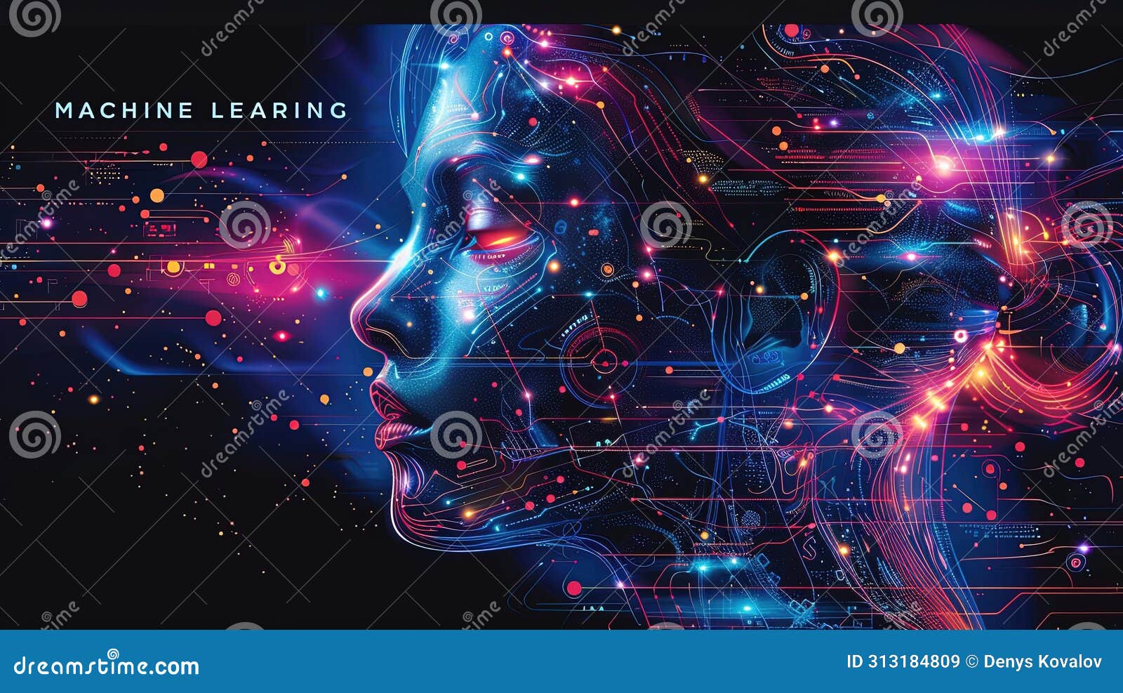 Concept for a Commercial Background Image on the Topic of Machine ...