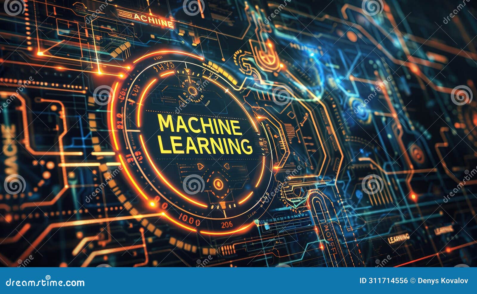 Concept for a Commercial Background Image on the Topic of Machine ...