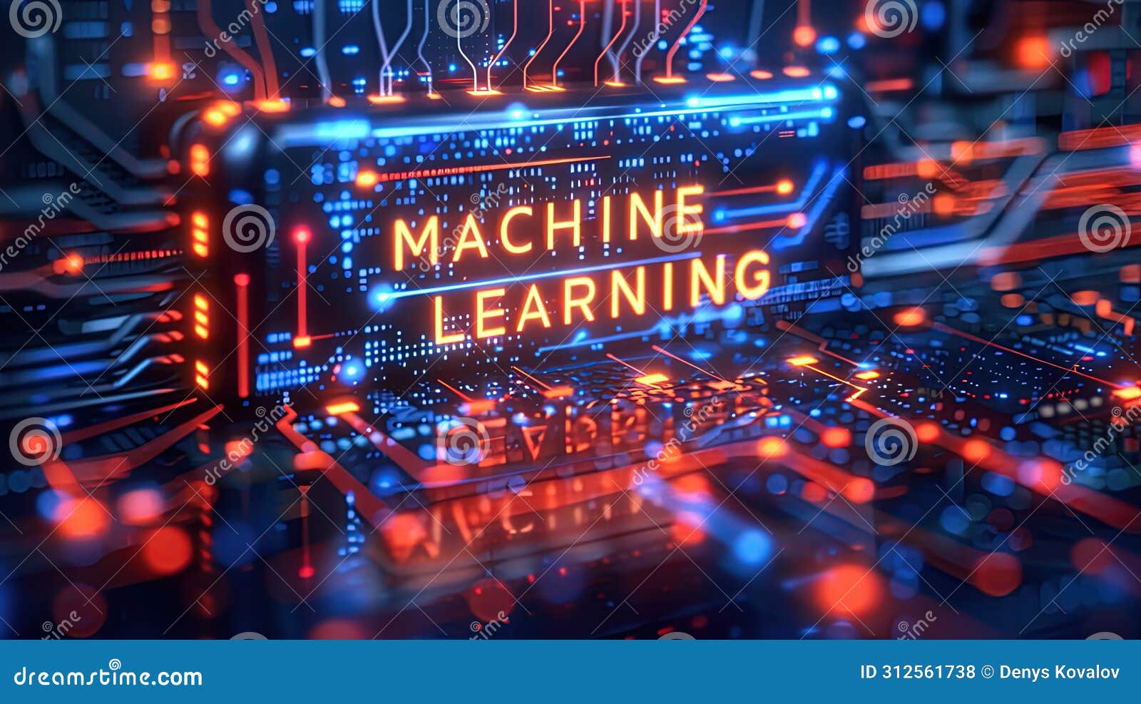 Concept for a Commercial Background Image on the Topic of Machine ...