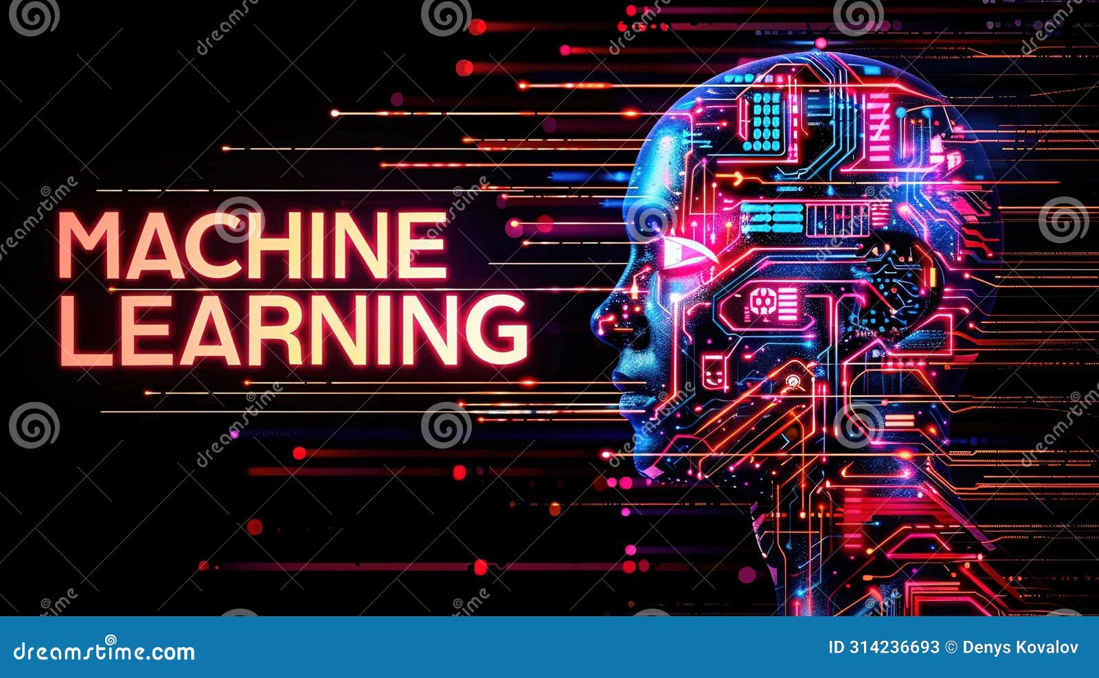 Concept for a Commercial Background Image on the Topic of Machine ...