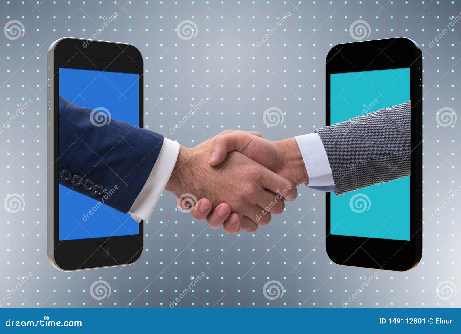 The Concept of Communication with Businessmen Handshaking Stock Image ...