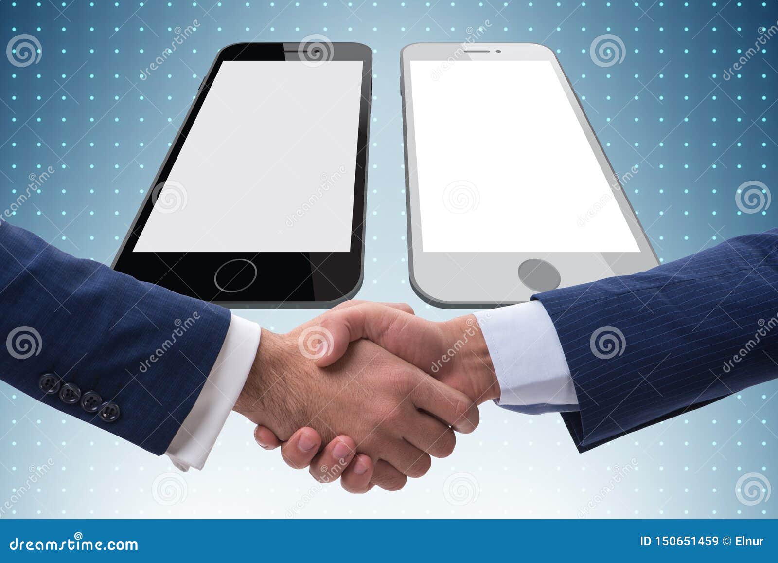 The Concept of Communication with Businessmen Handshaking Stock Image ...