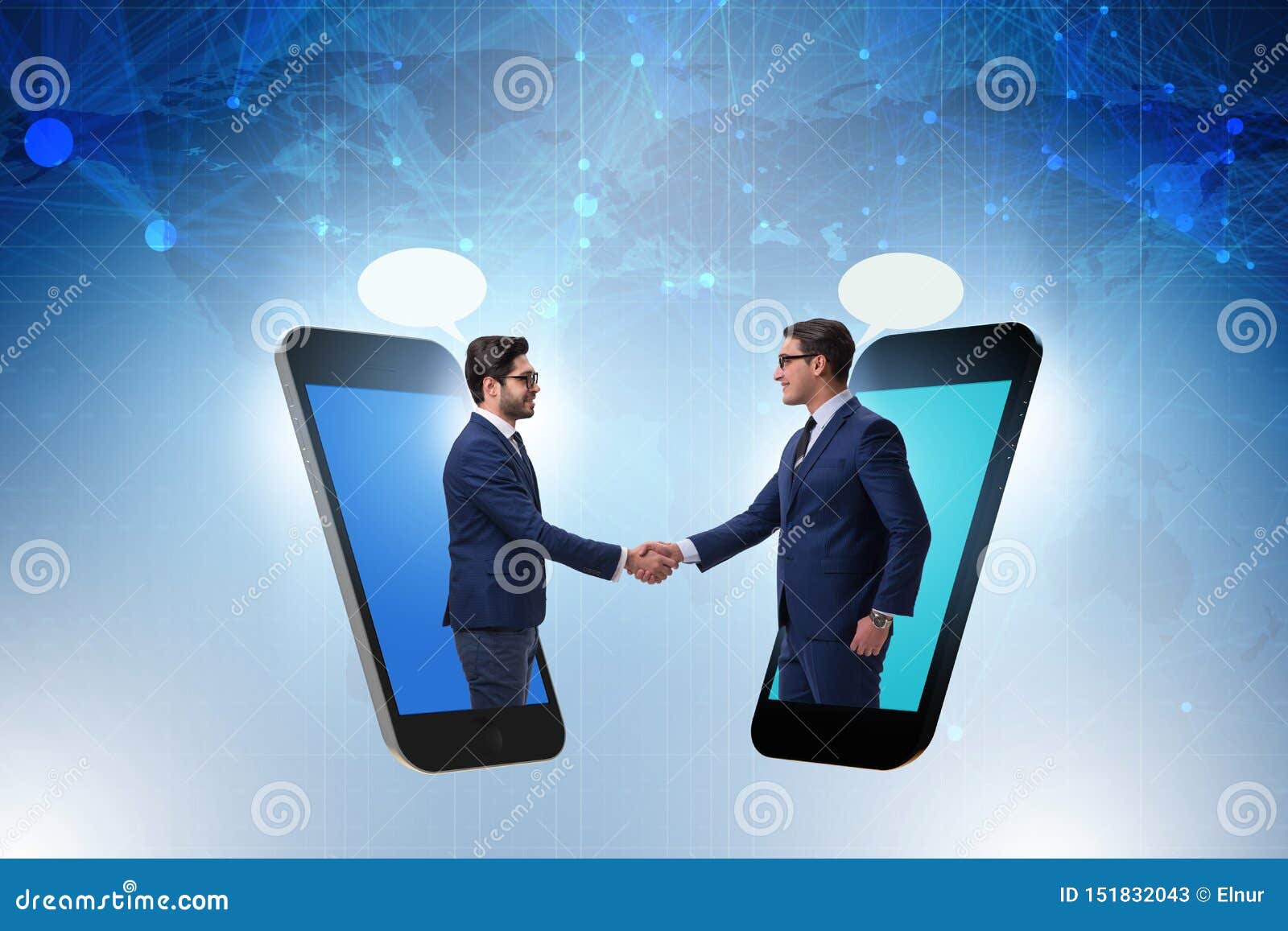 Concept of Communication with Businessmen Handshaking Stock Image ...