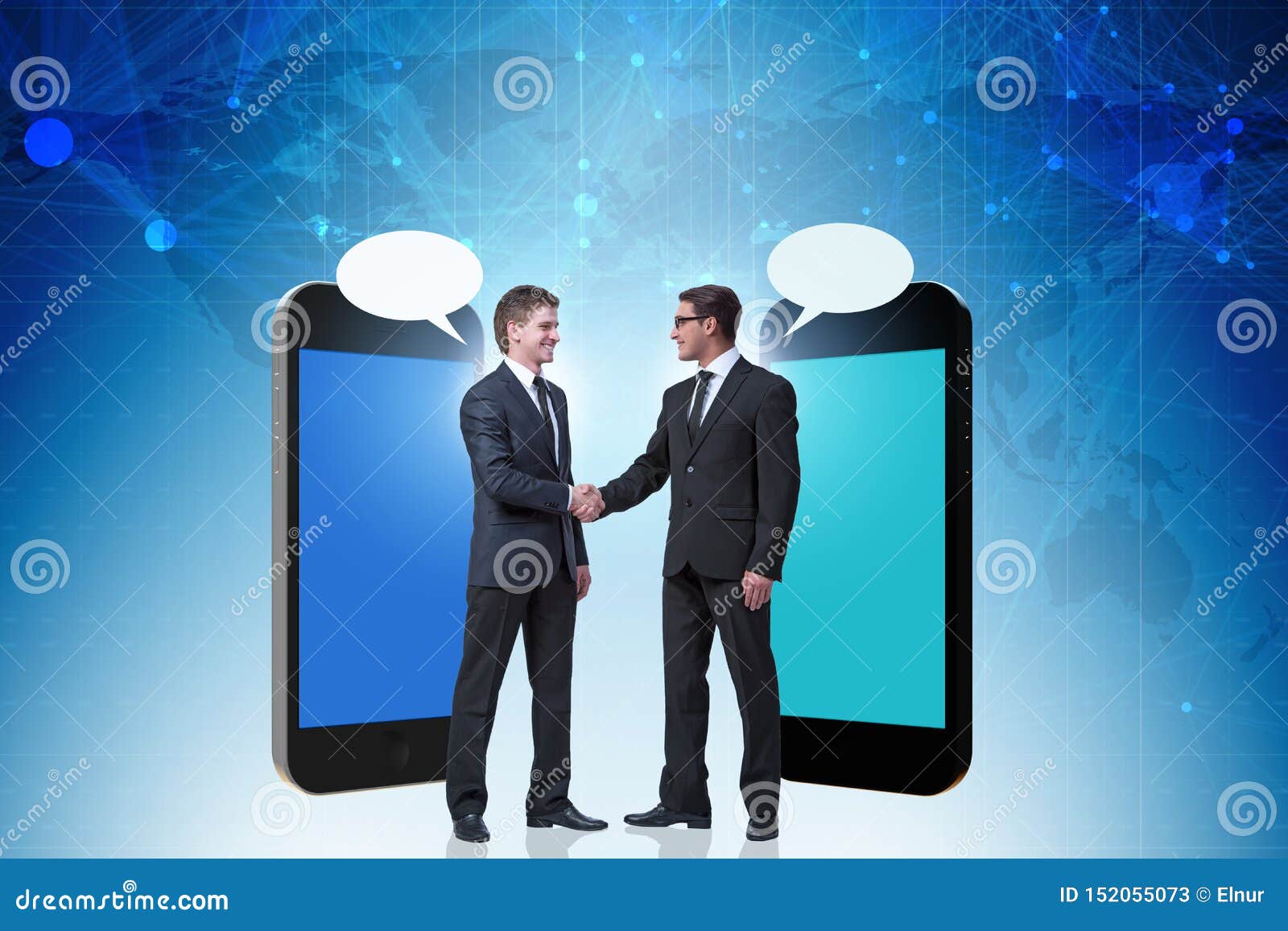Concept of Communication with Businessmen Handshaking Stock Image ...