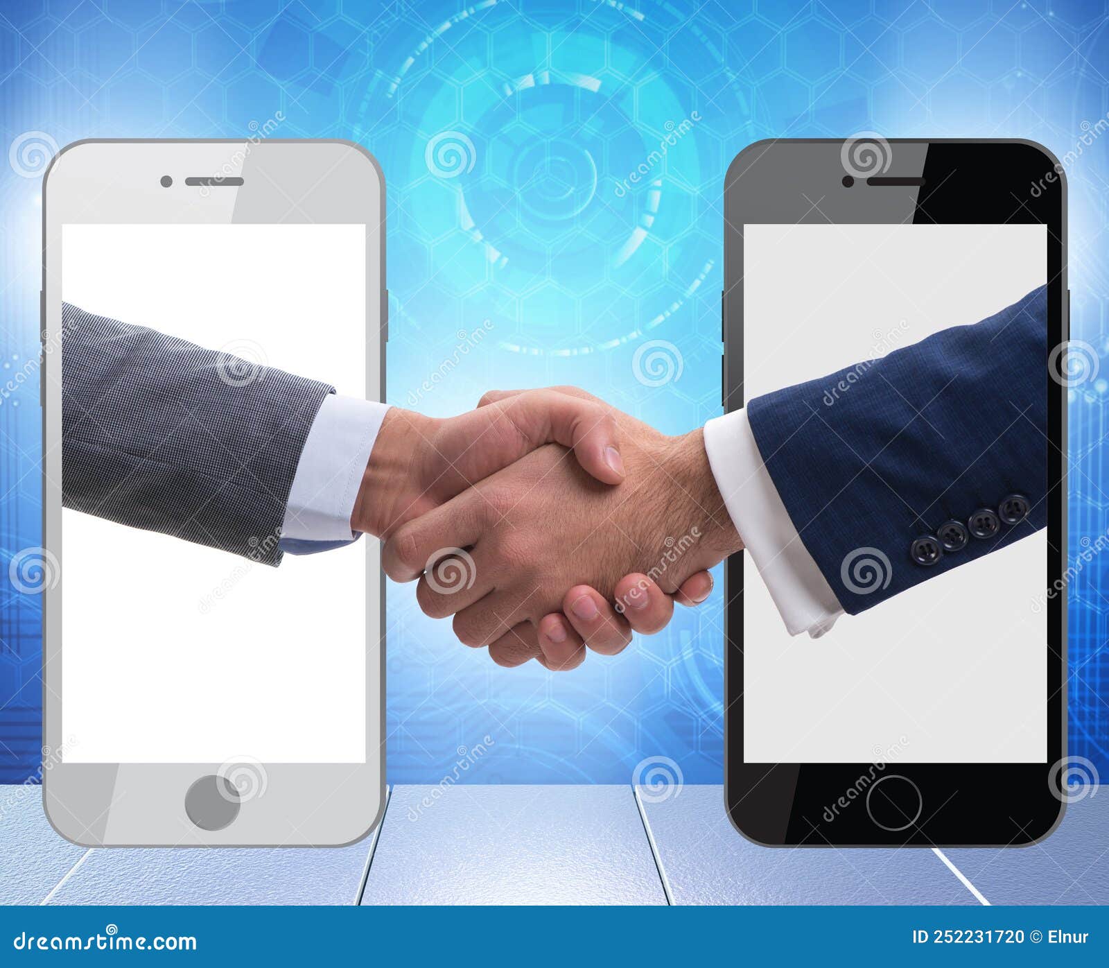 Concept of Communication with Businessmen Handshaking Stock Photo ...