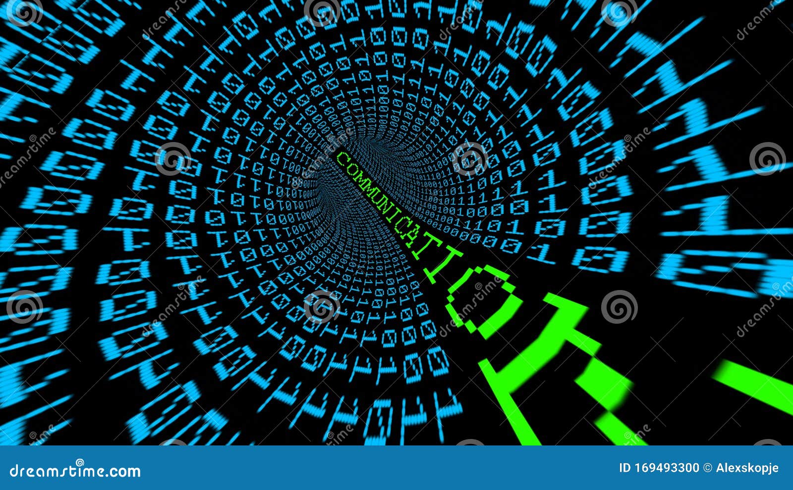 Communication data tunnel stock illustration. Illustration of concept ...