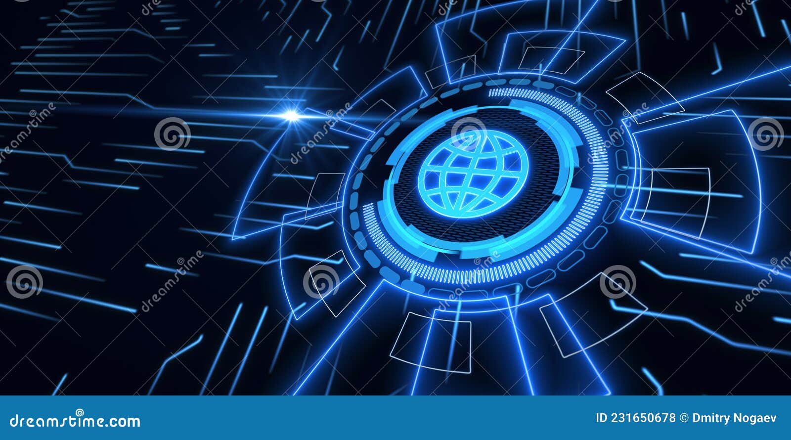 The Concept of Communication in the Internet Space Stock Illustration ...