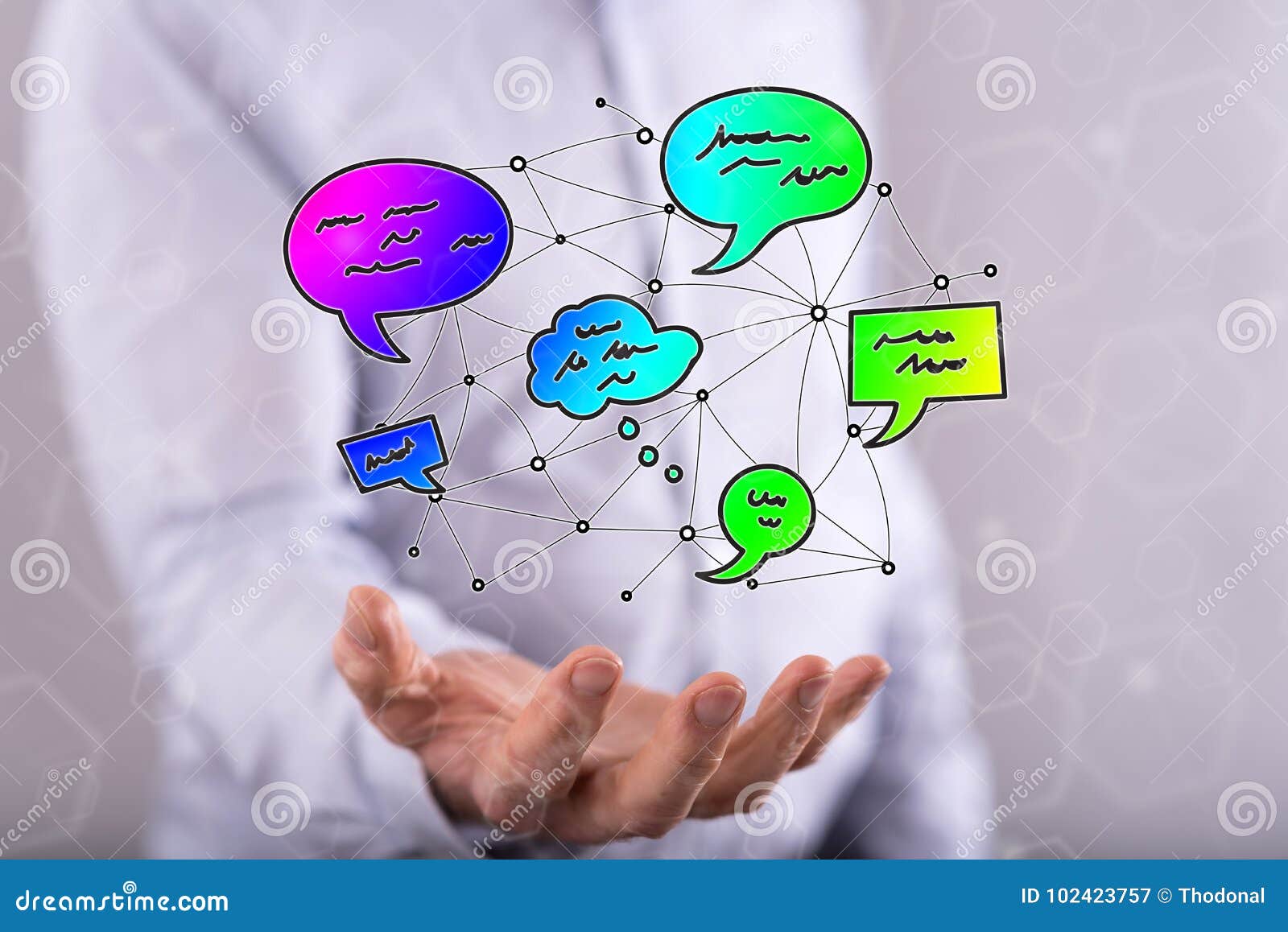 Concept of Communication Network Stock Image - Image of relationship ...