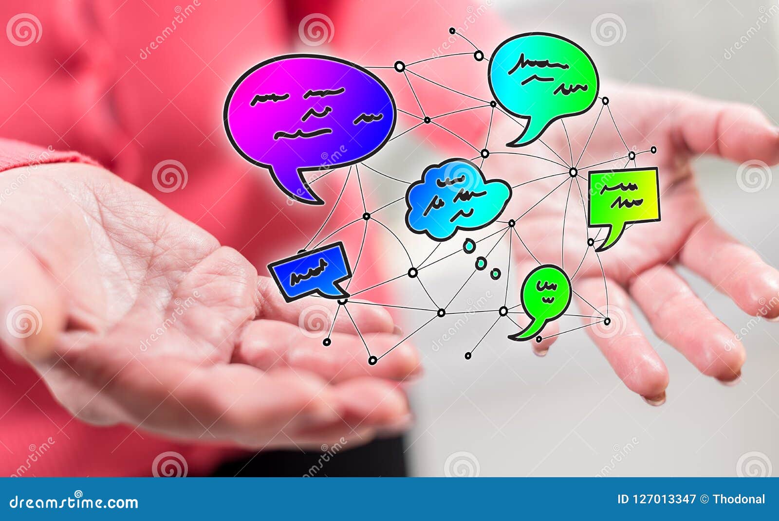 Concept of Communication Network Stock Image - Image of communicate ...