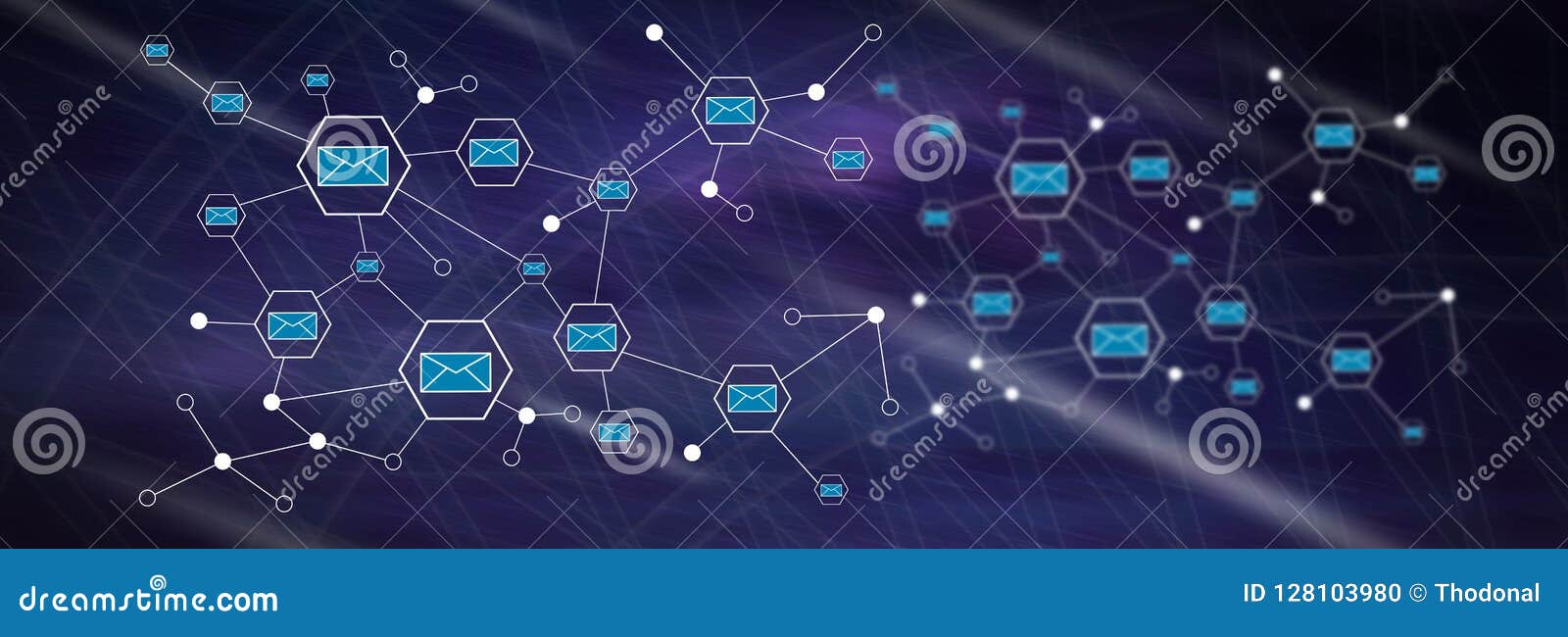 Concept of a Communication Network Stock Illustration - Illustration of ...