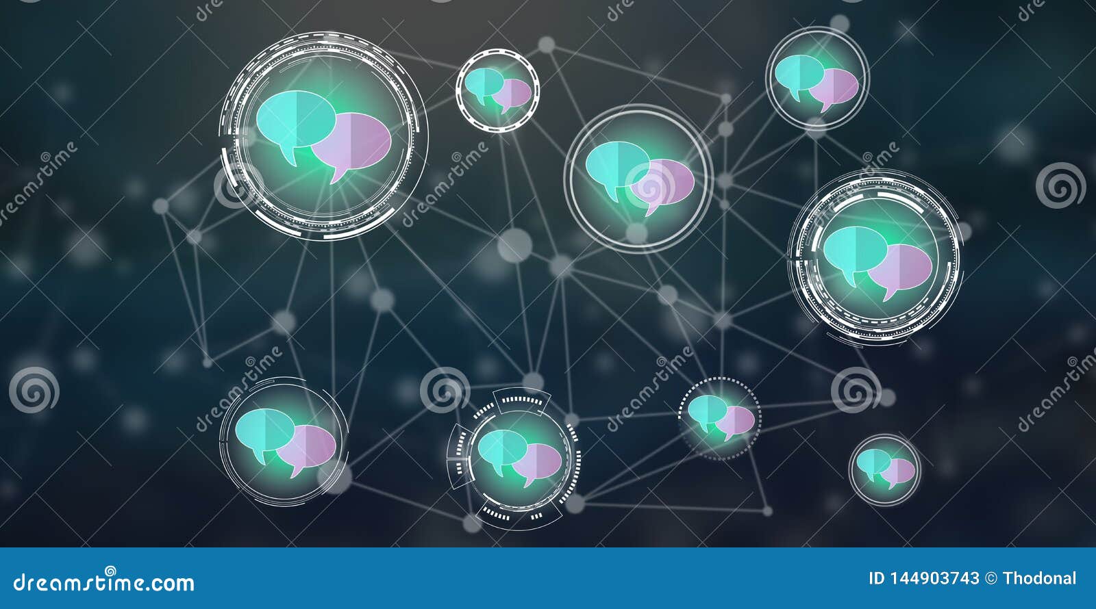 Concept of Communication Network Stock Illustration - Illustration of ...